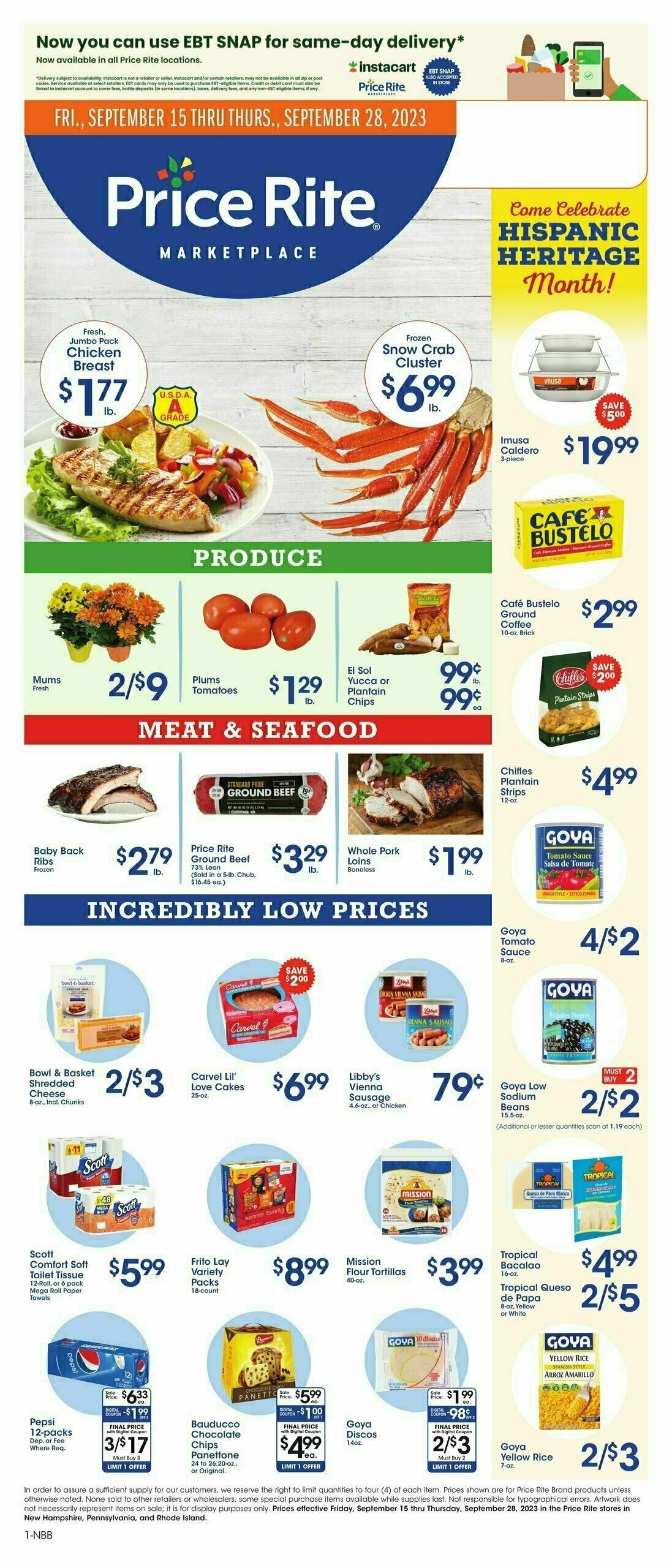 Price Rite Weekly Ad & Specials from September 15