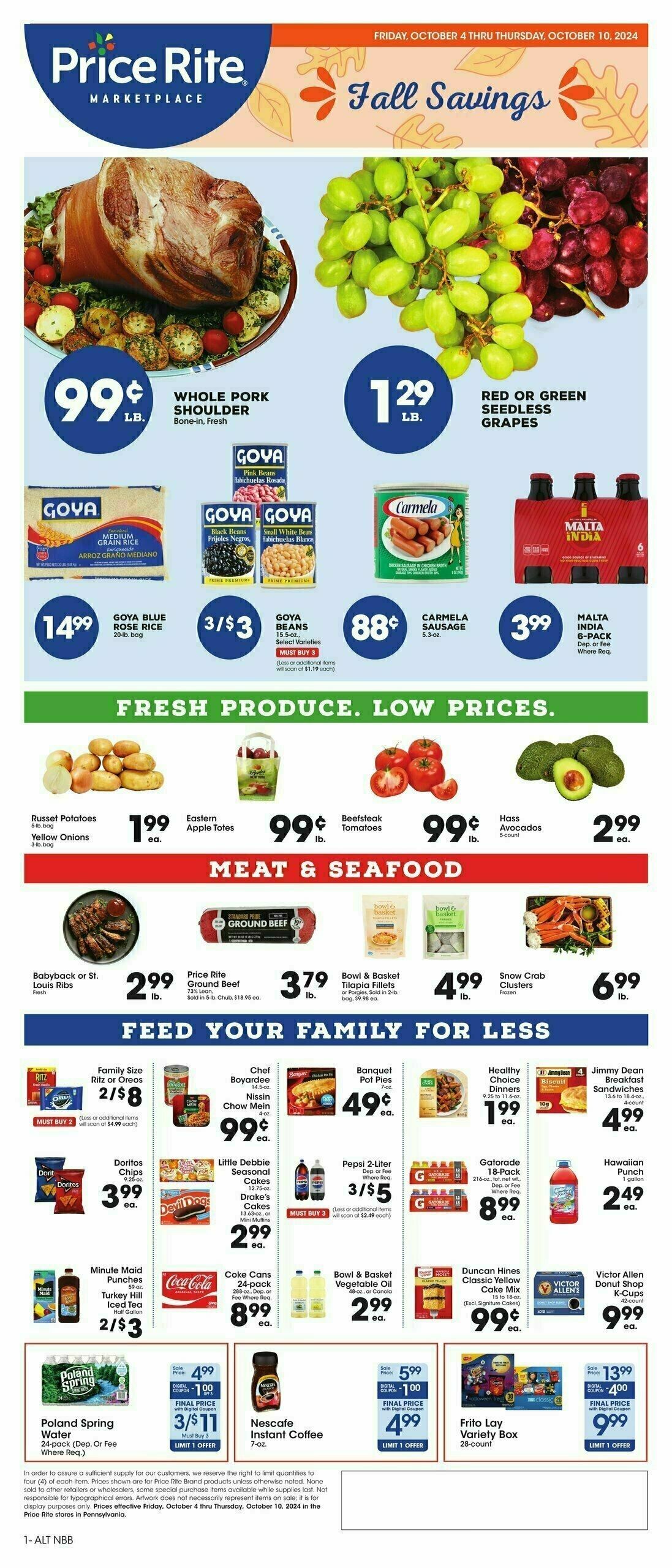 Price Rite Weekly Ad & Specials from October 4