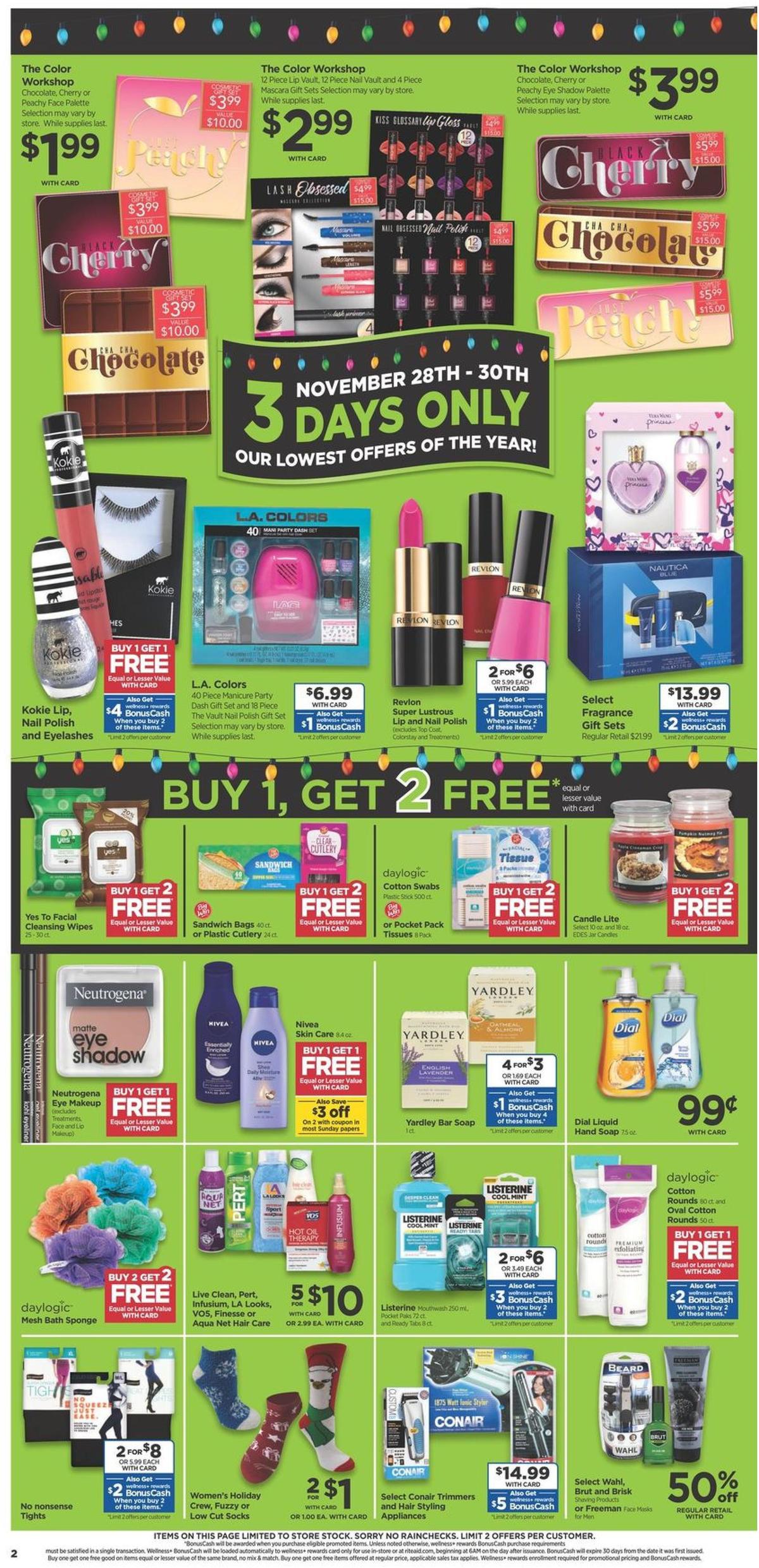 Rite Aid 3 Day Only Sale Weekly Ads from November 28 - Page 2
