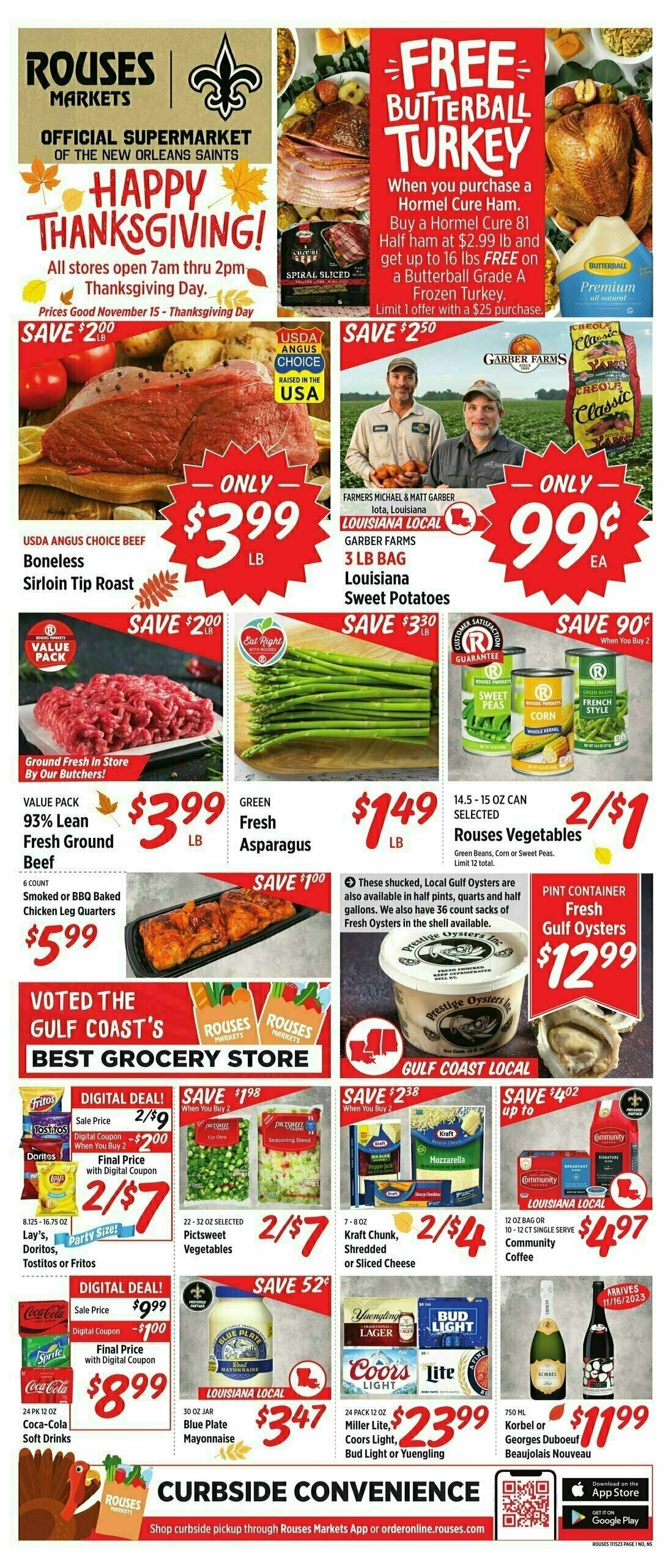 Rouses Markets Weekly Circular from November 15
