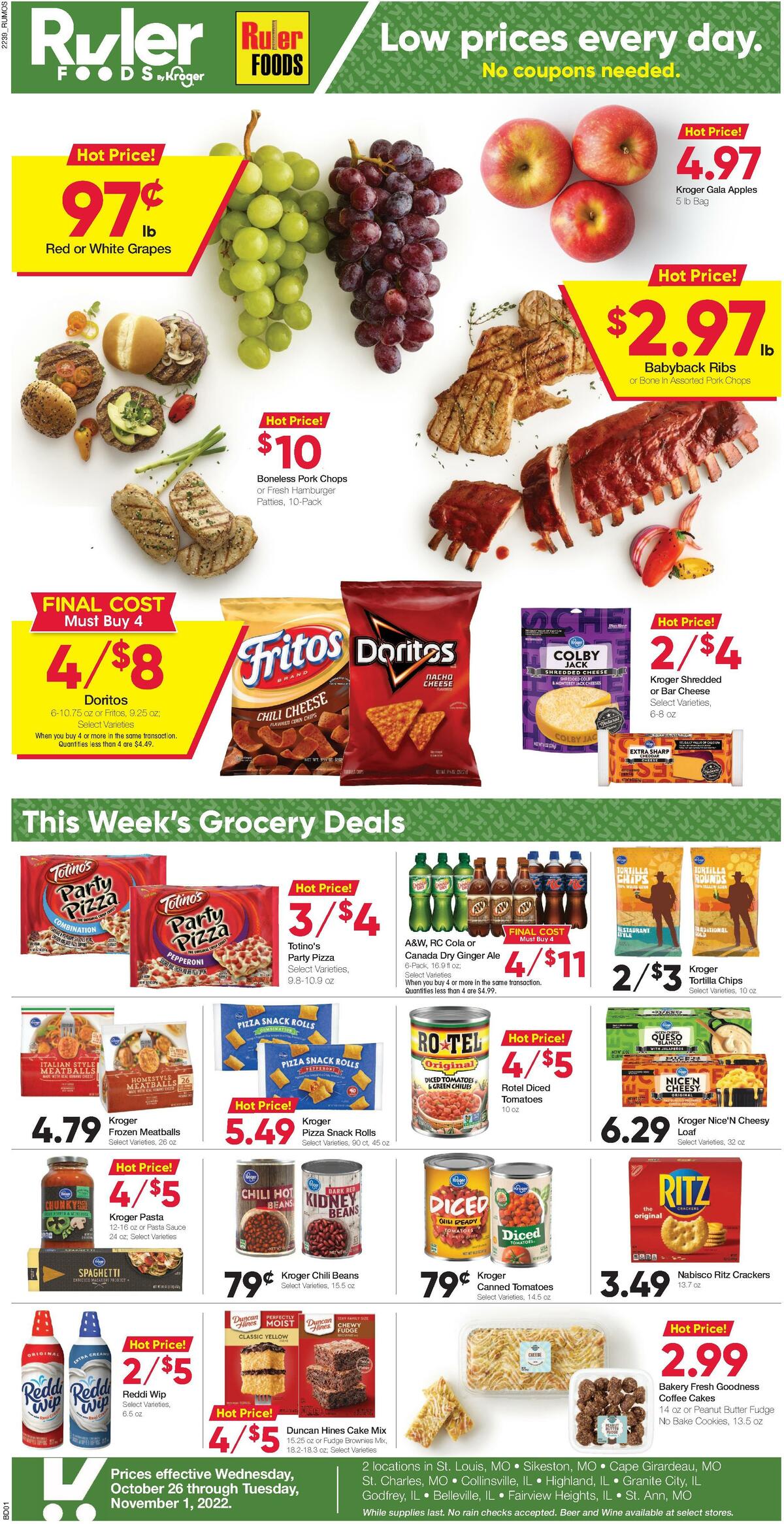 Ruler Foods Best Offers & Special Buys from October 26