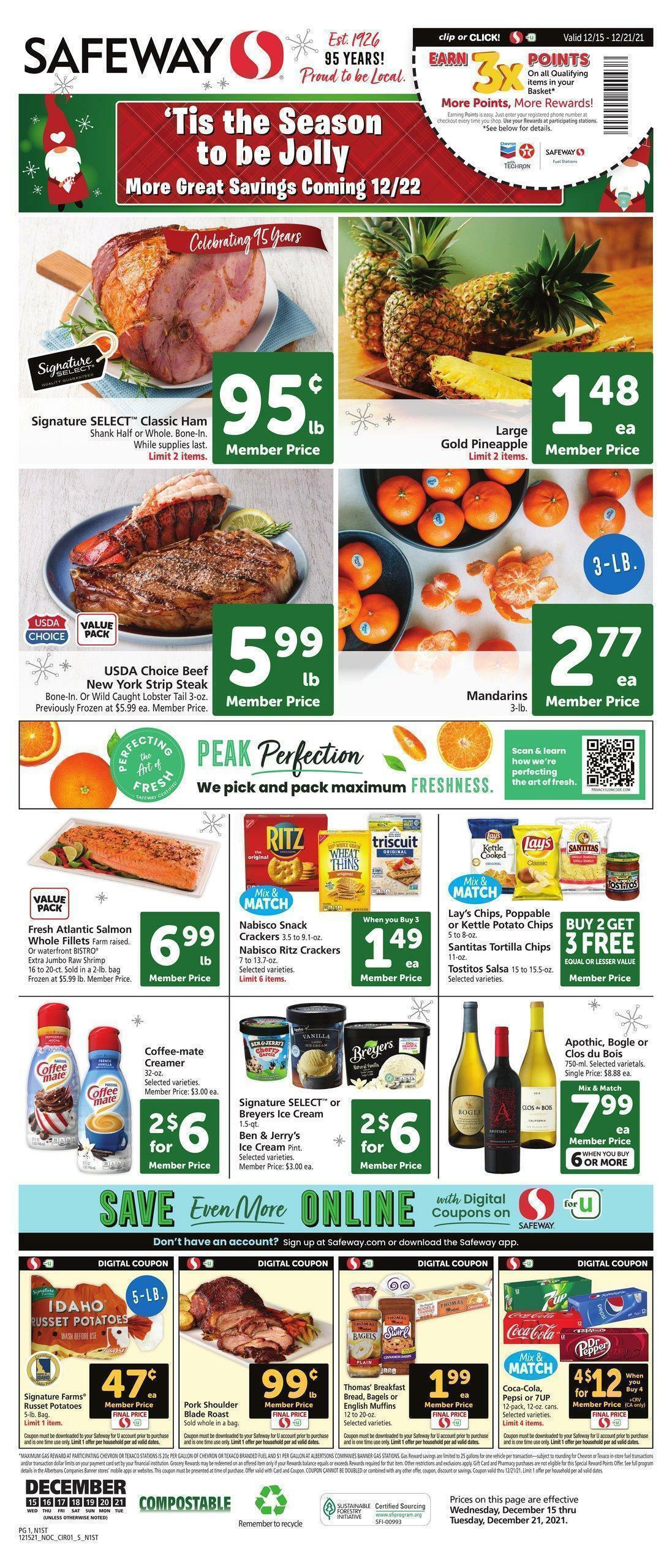 Safeway Weekly Ads & Special Buys from December 15