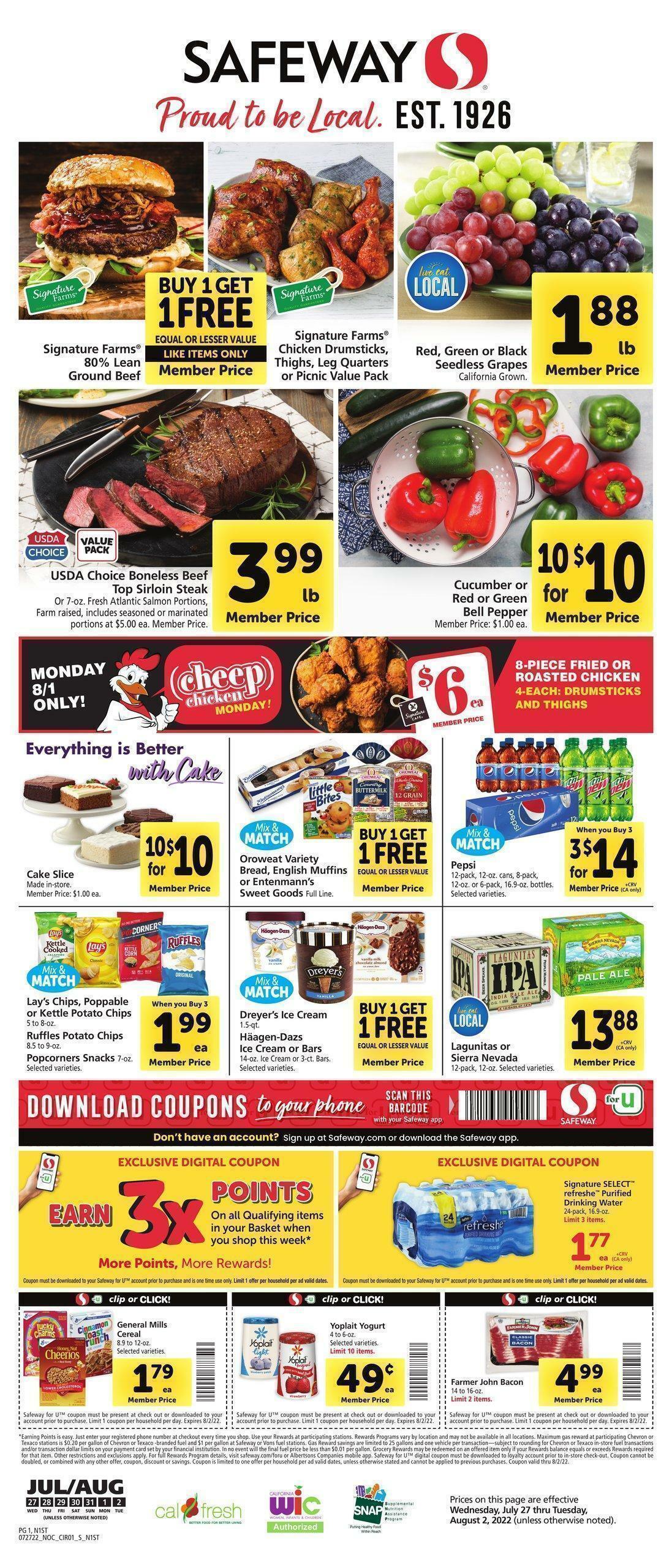 Safeway Weekly Ads & Special Buys from July 27
