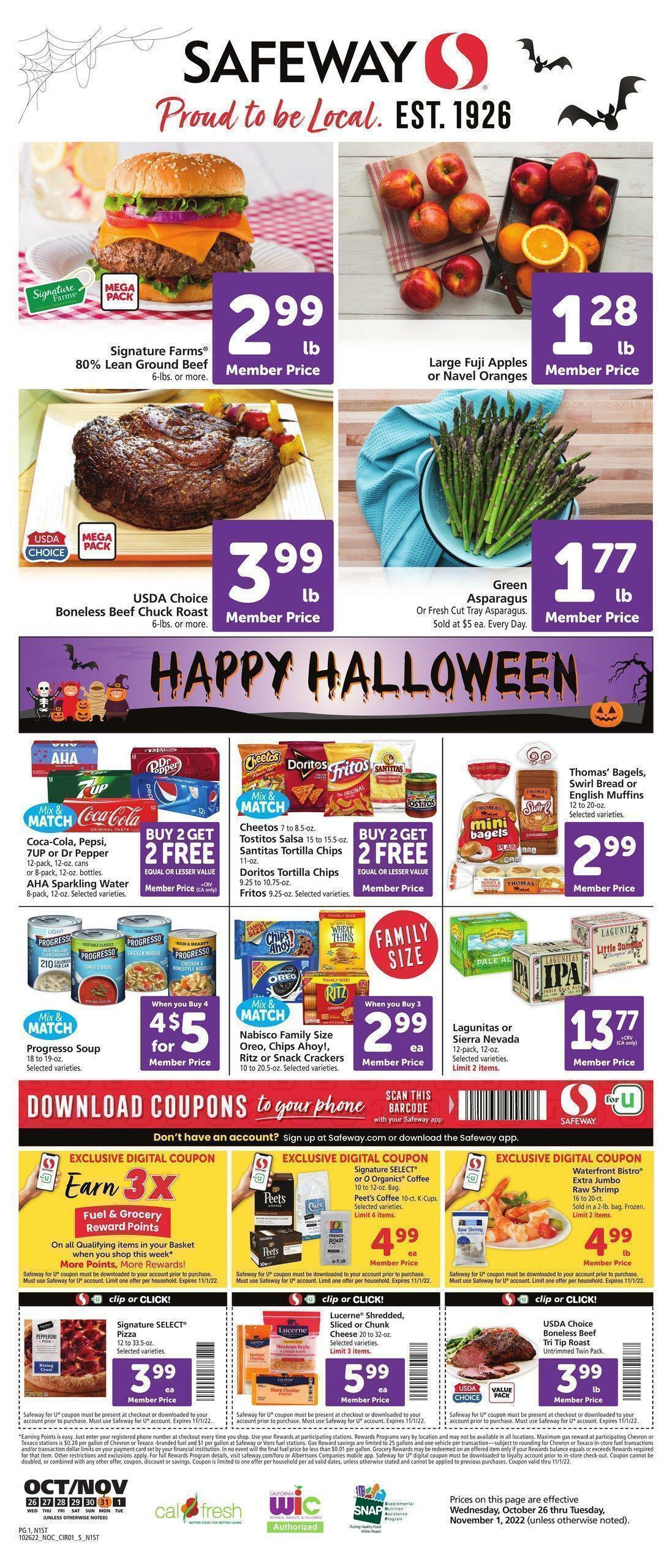 Safeway Weekly Ads & Special Buys from October 26