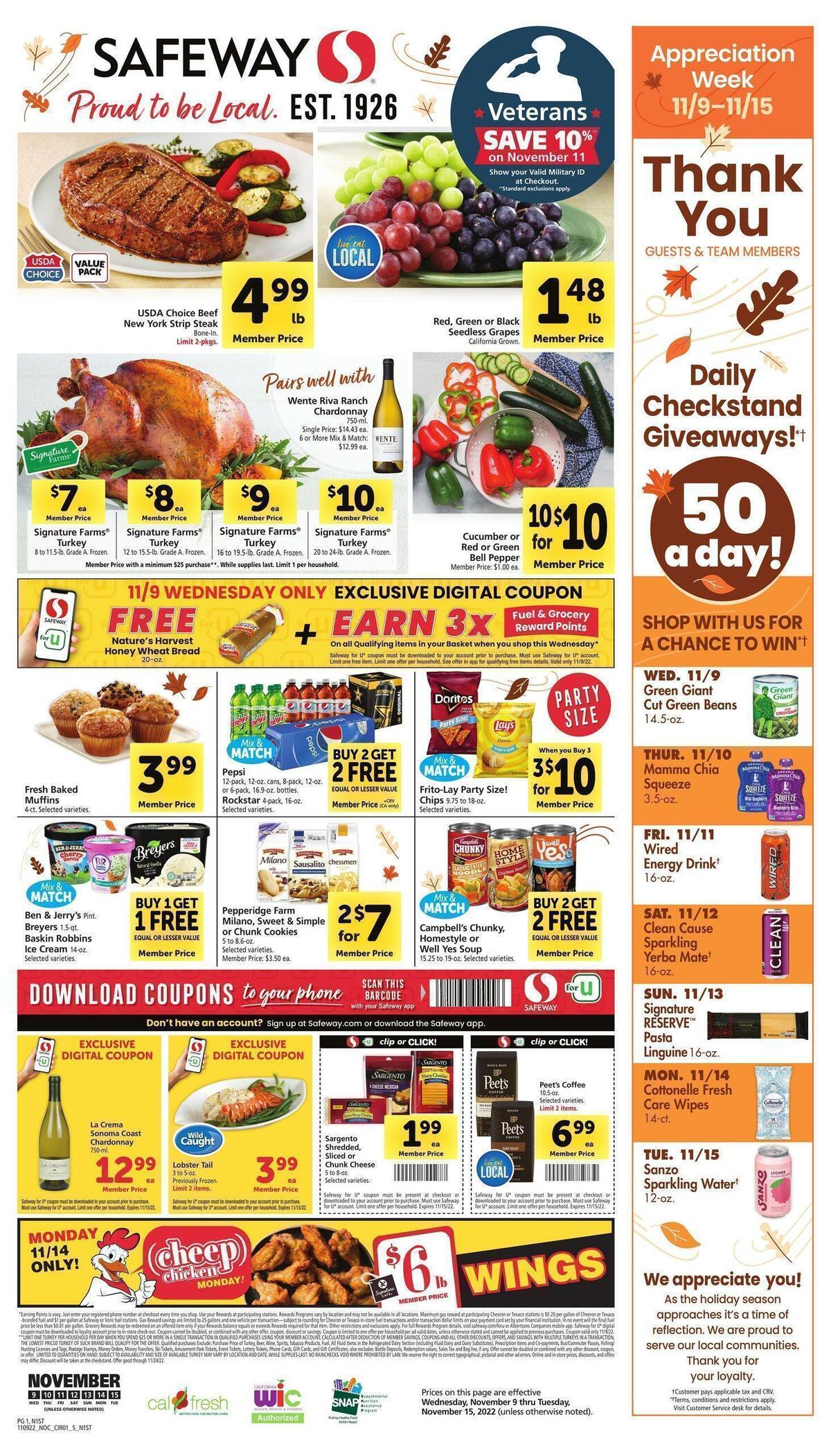 Safeway Weekly Ads & Special Buys from November 9