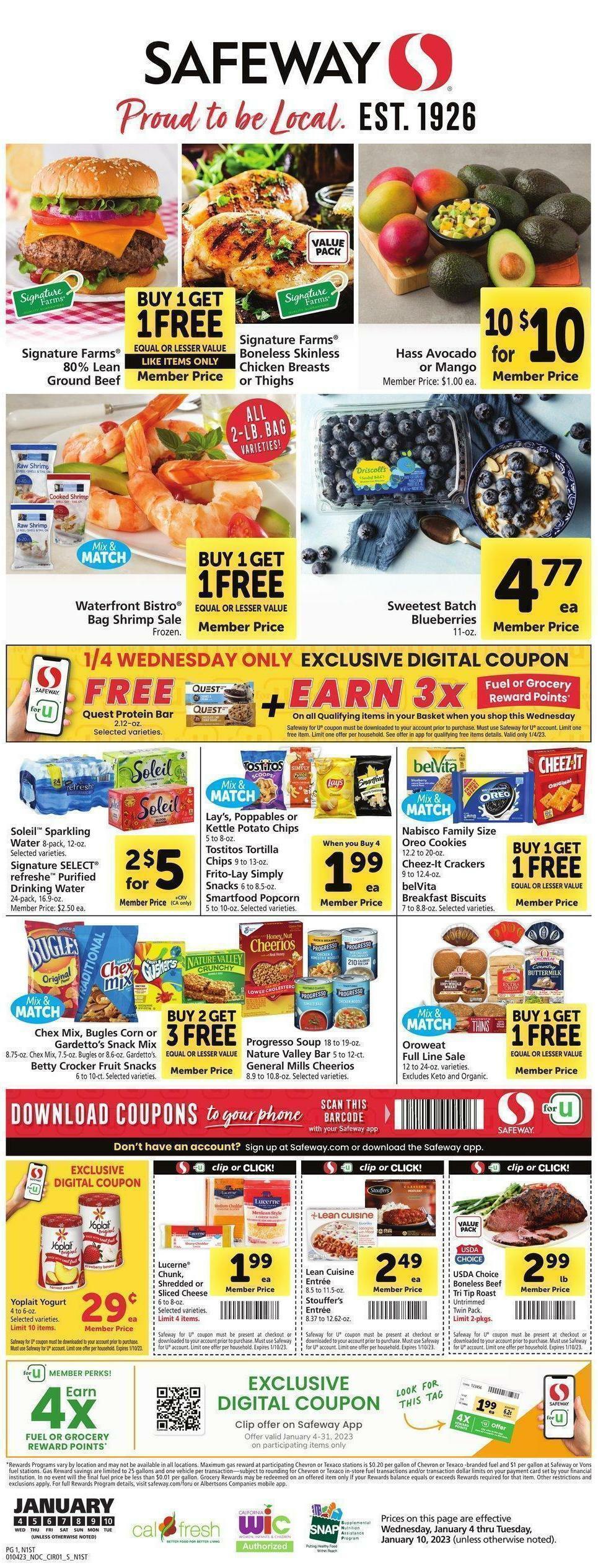 Safeway Weekly Ads & Special Buys from January 4