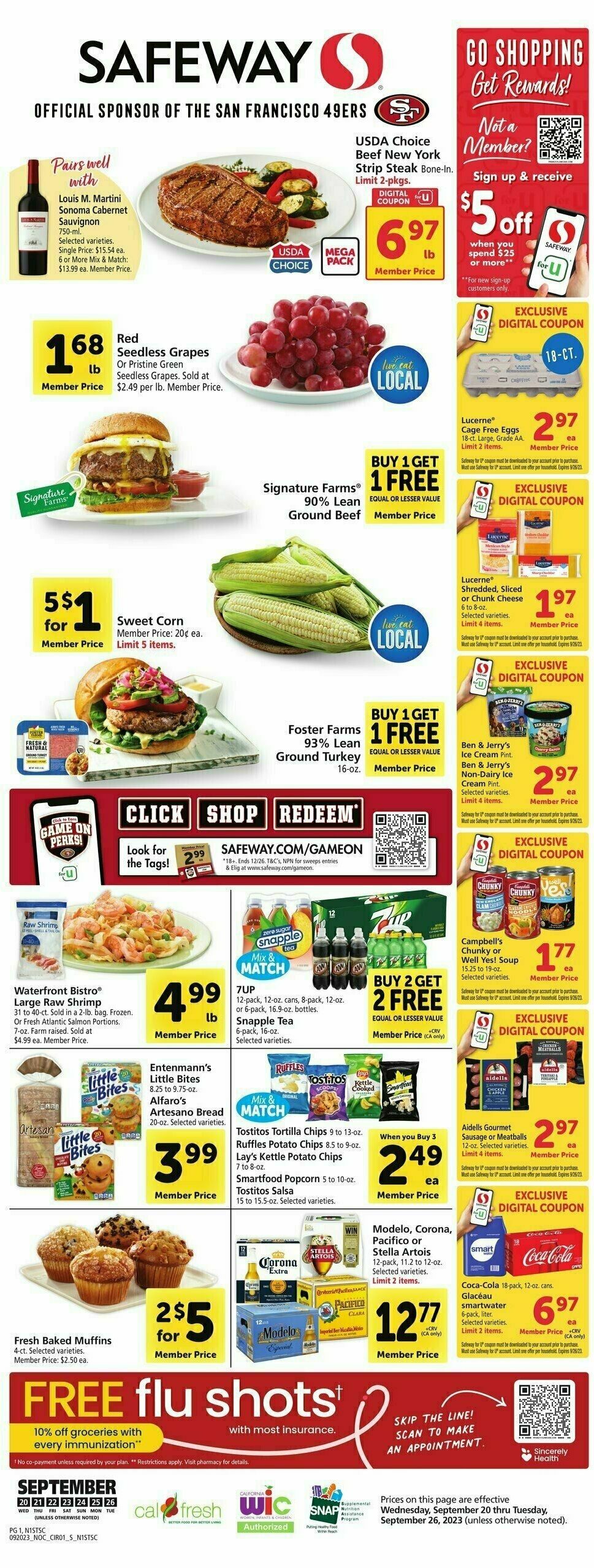 Safeway Weekly Ads & Special Buys from September 20