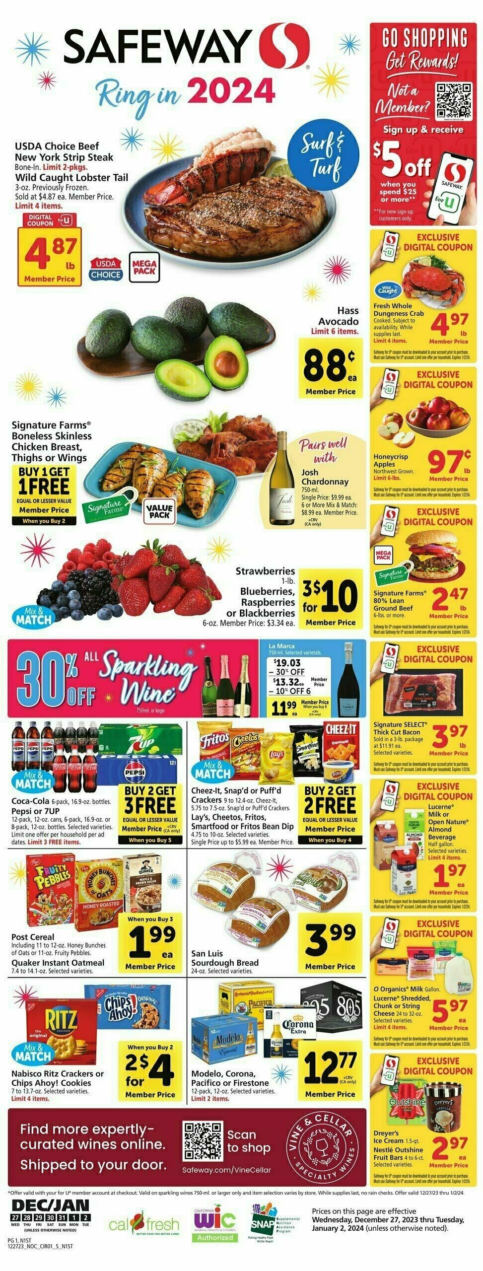 Safeway Weekly Ads & Special Buys from December 27
