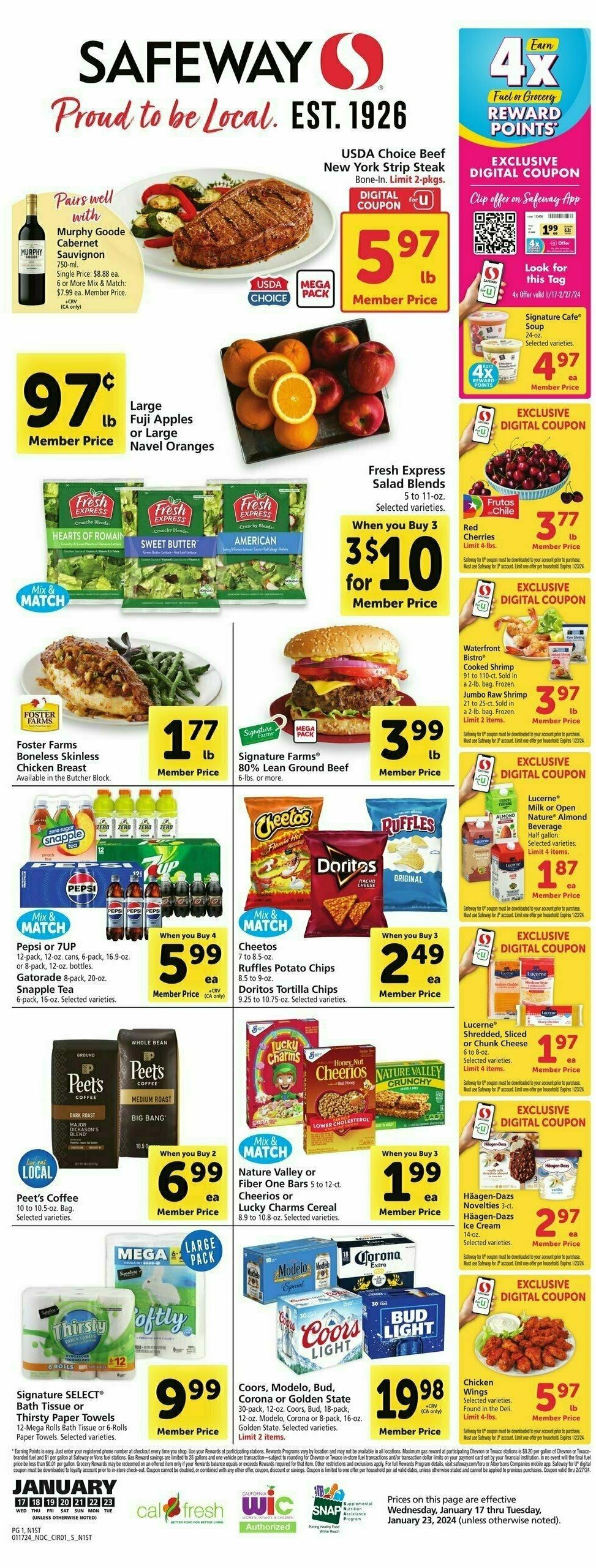 Safeway Weekly Ads & Special Buys from January 17