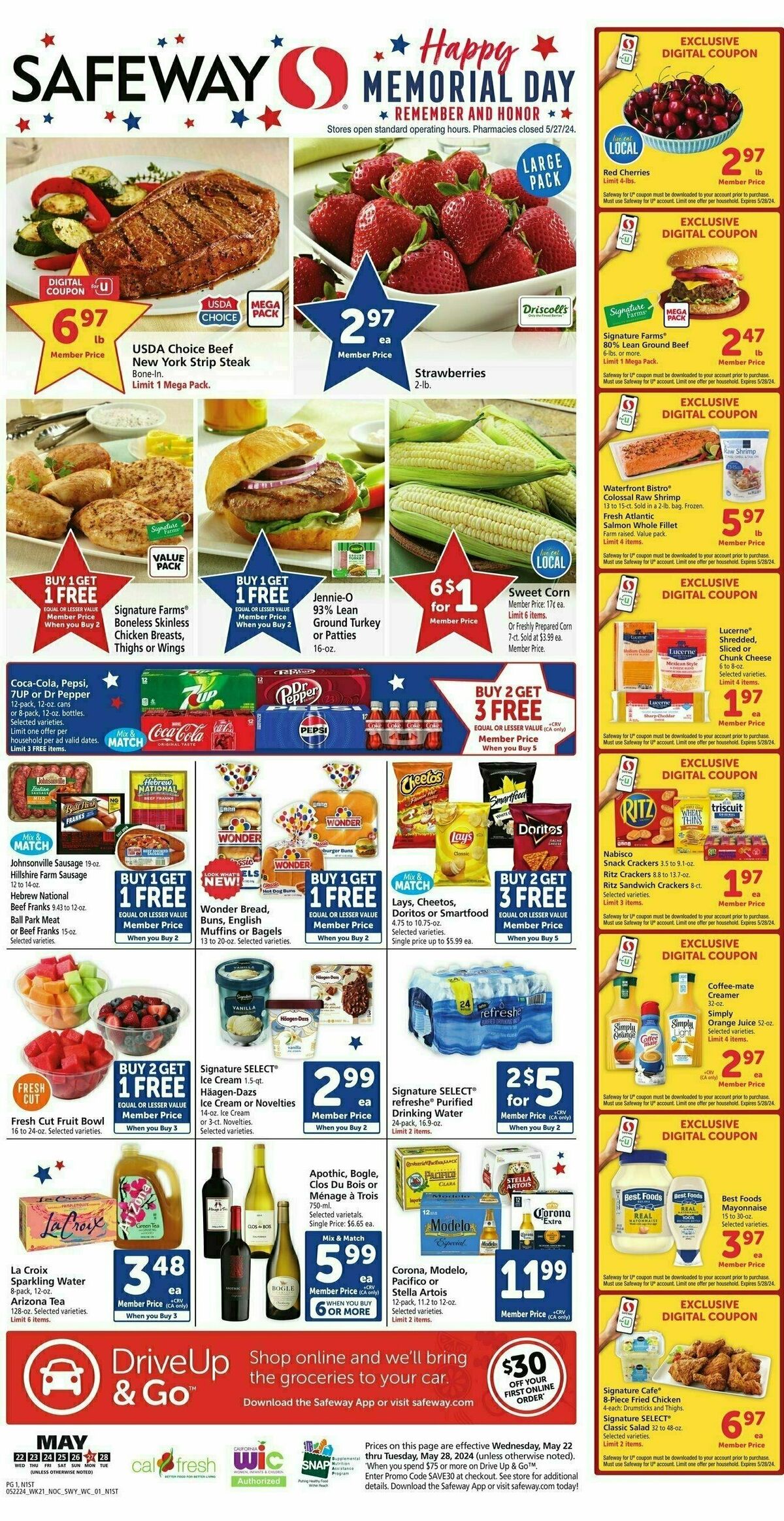 Safeway Weekly Ads & Special Buys from May 22