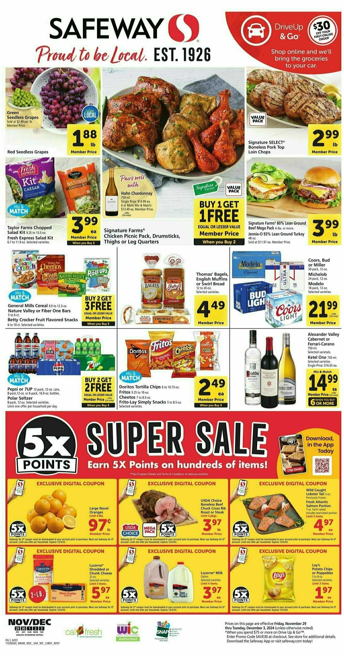 Safeway Weekly Ads & Special Buys from November 29