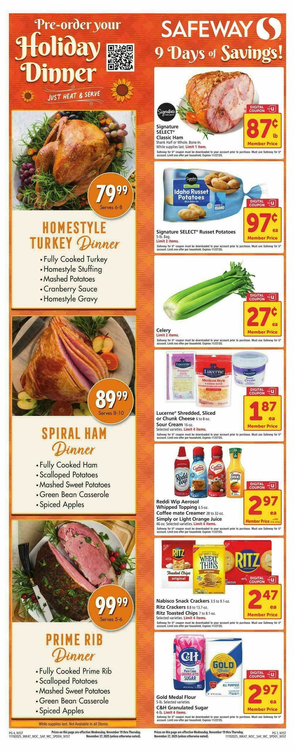 Safeway Weekly Ads & Special Buys from November 19