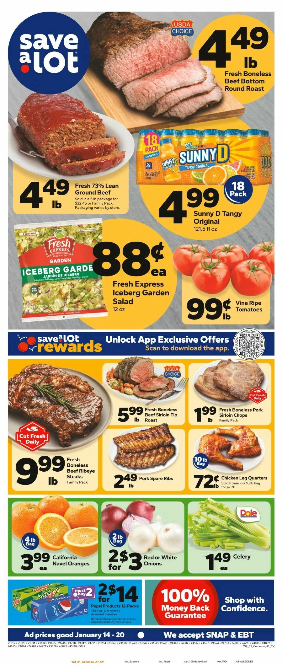 Save A Lot Weekly Ad from January 14