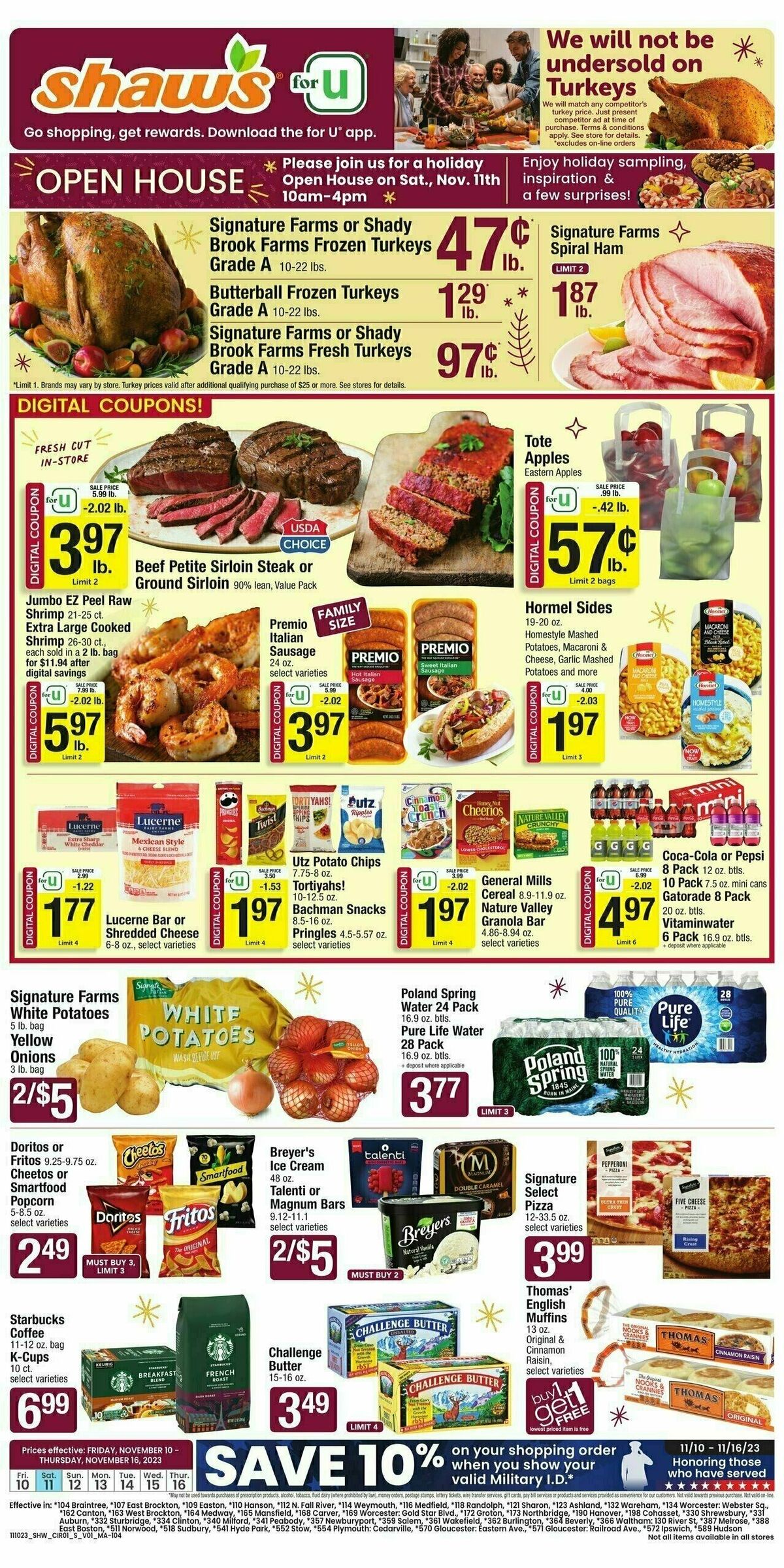 Shaw's Weekly Flyer from November 10