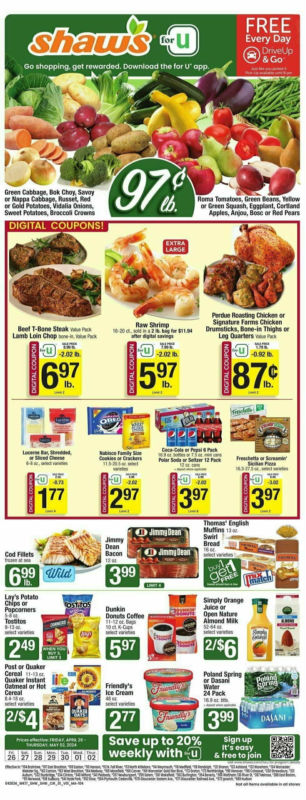 Shaw's Weekly Flyer from April 26