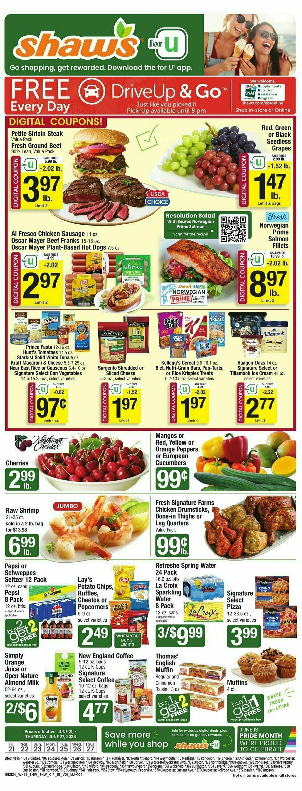 Shaw's Weekly Flyer from June 21