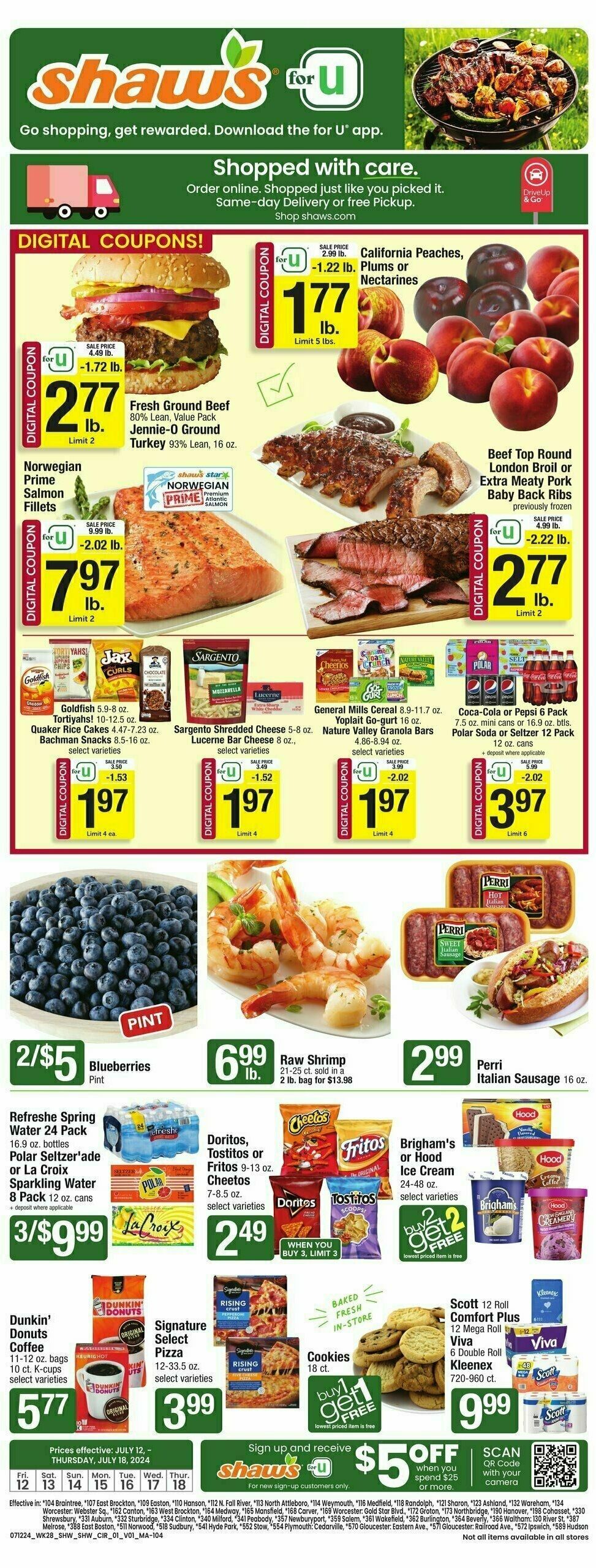 Shaw's Weekly Flyer from July 12