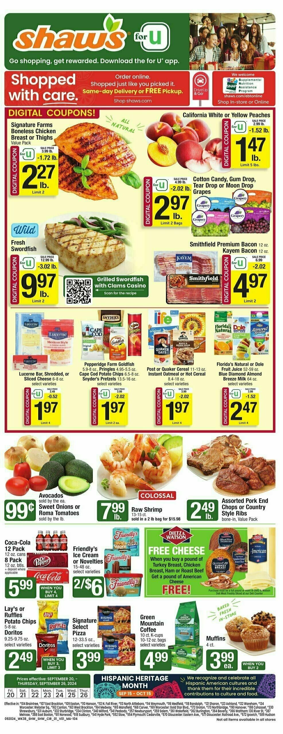 Shaw's Weekly Flyer from September 20