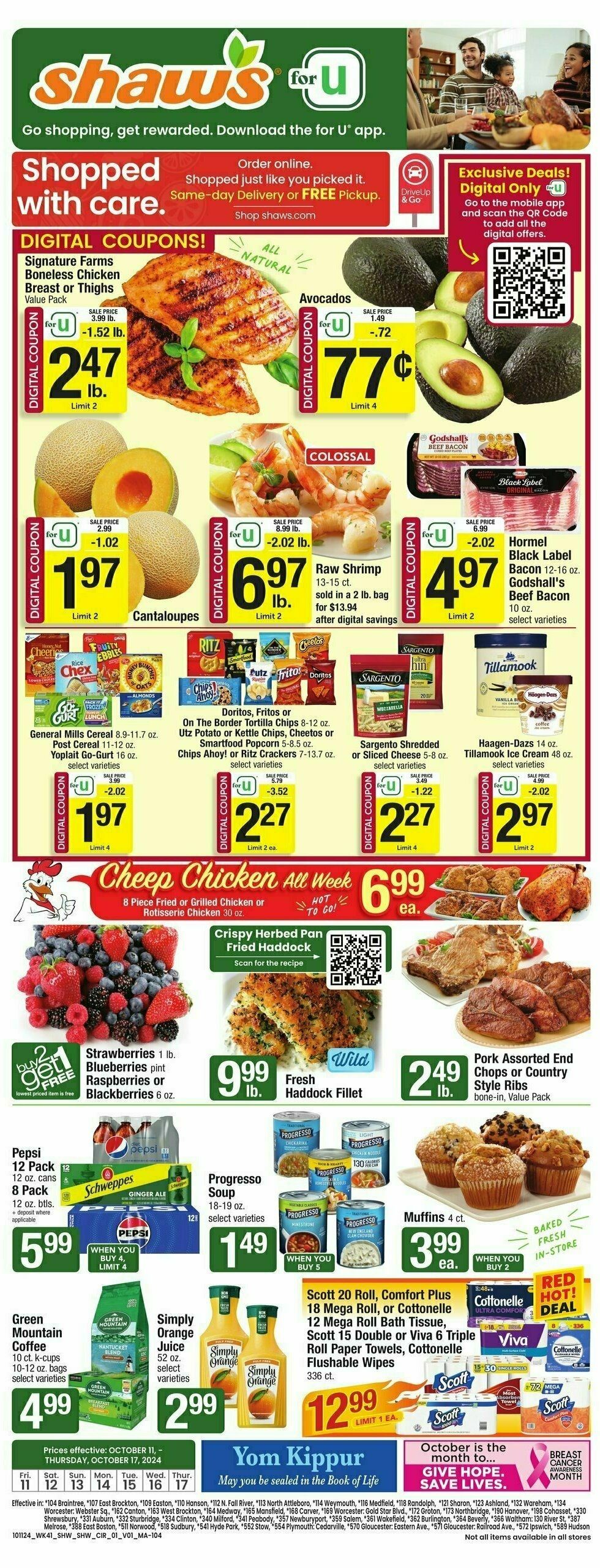 Shaw's Weekly Flyer from October 11