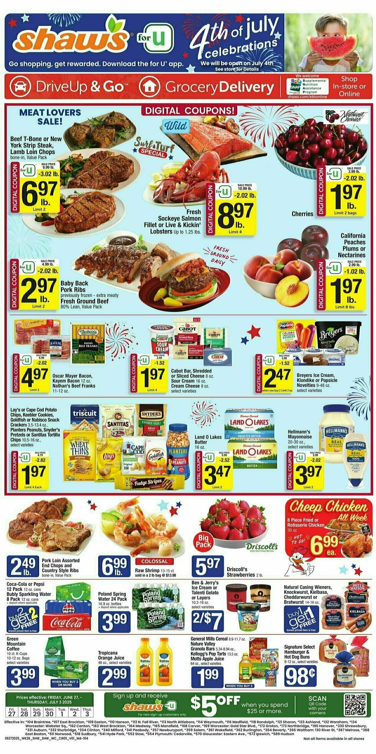 Shaw's Weekly Flyer from June 27