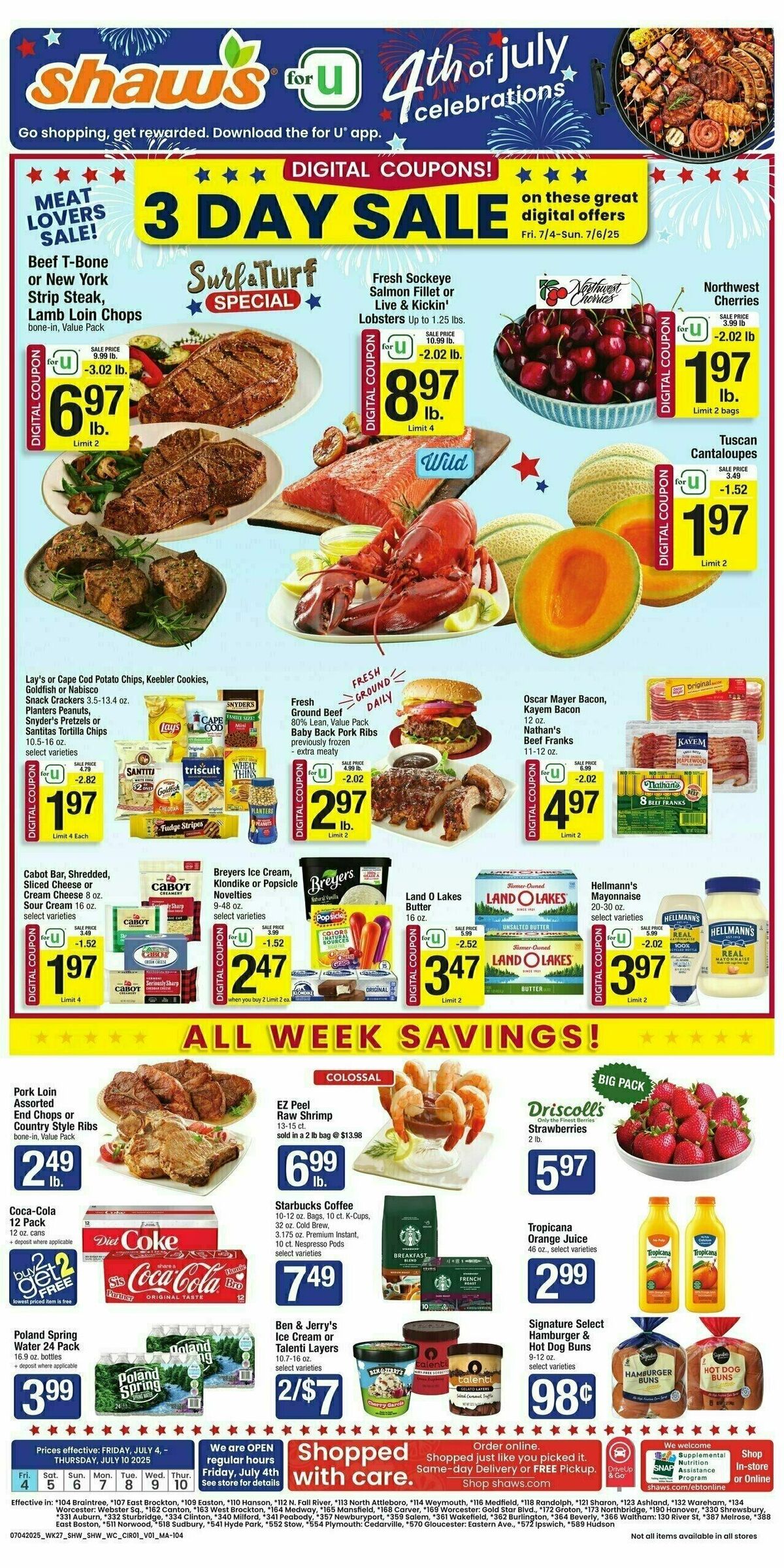 Shaw's Weekly Flyer from July 4