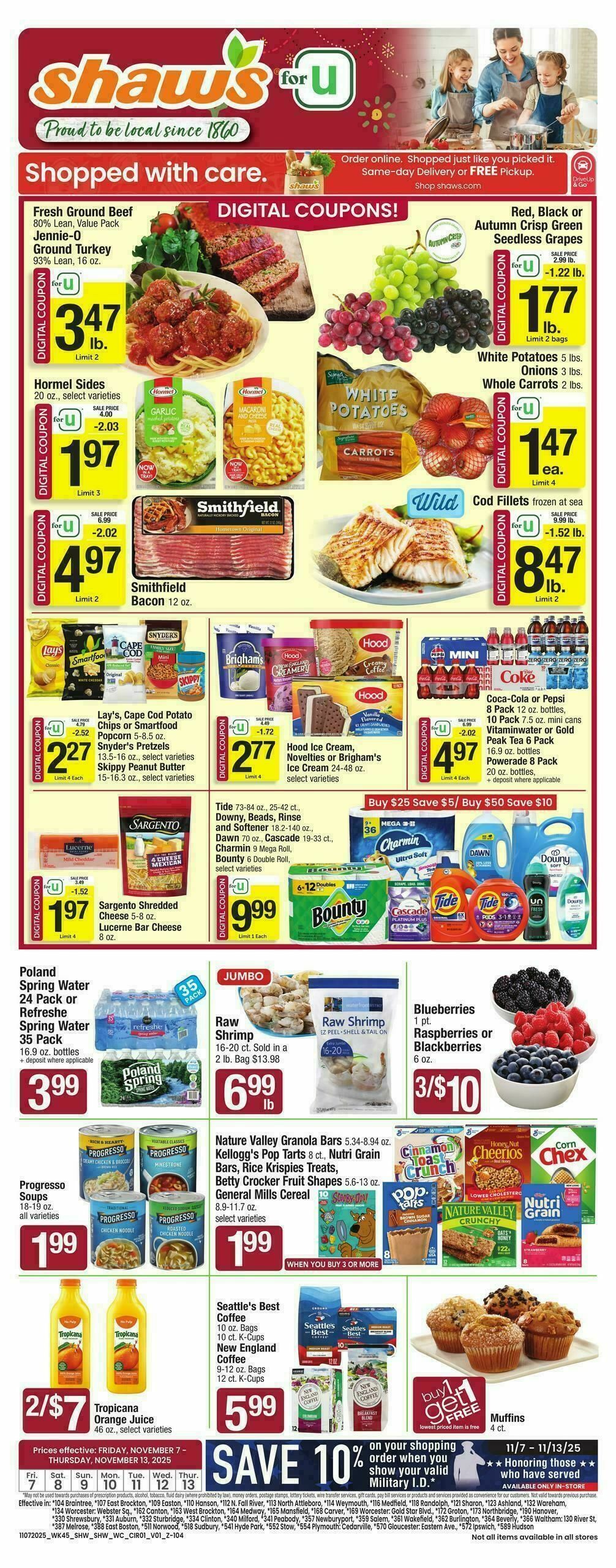 Shaw's Weekly Flyer from November 7