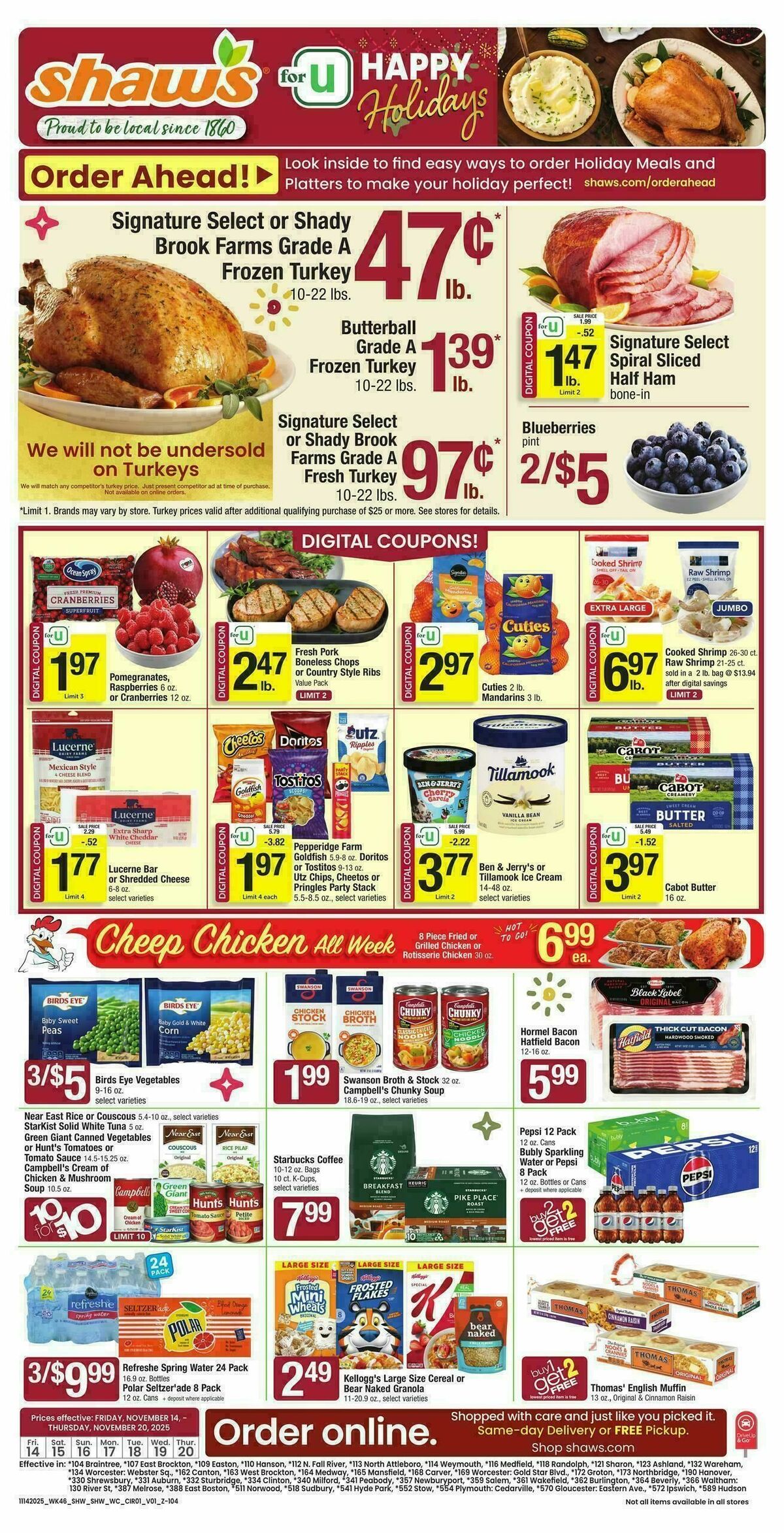 Shaw's Weekly Flyer from November 14