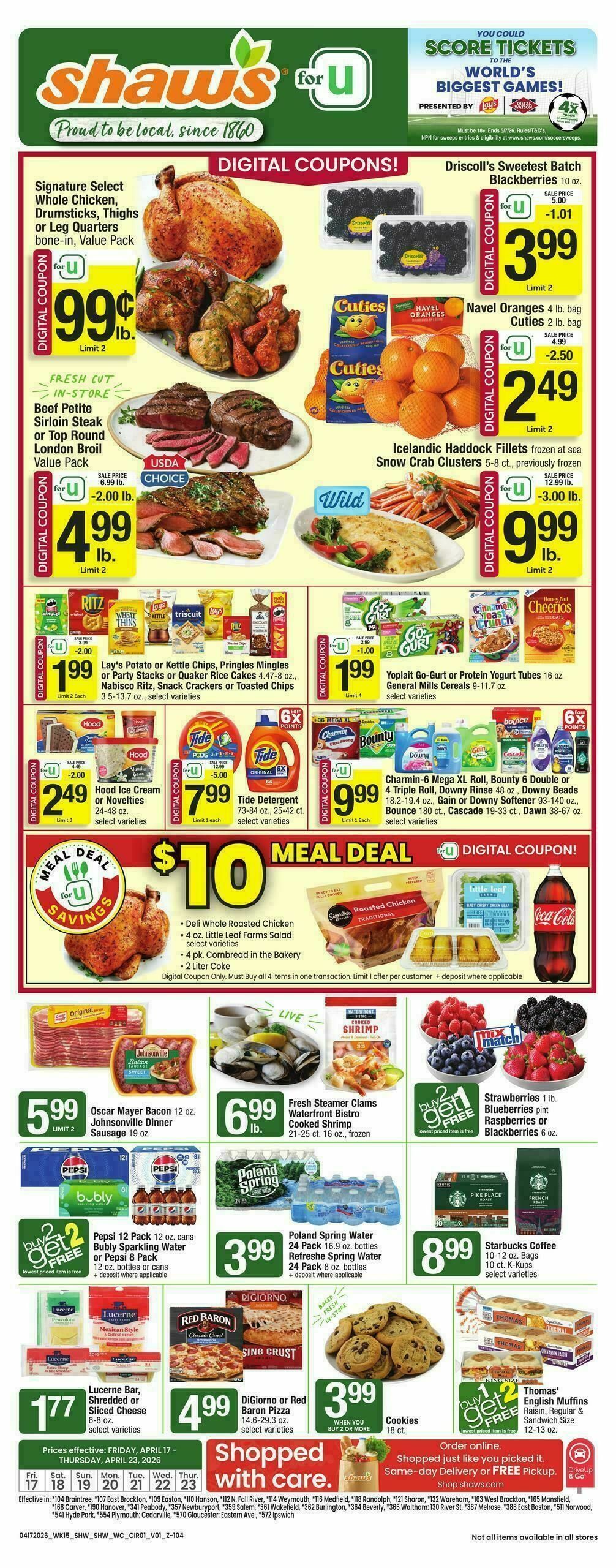 Shaw's Weekly Flyer from April 17