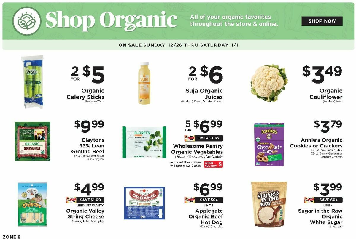 ShopRite Shop Organic Weekly Ad & Circular from December 26