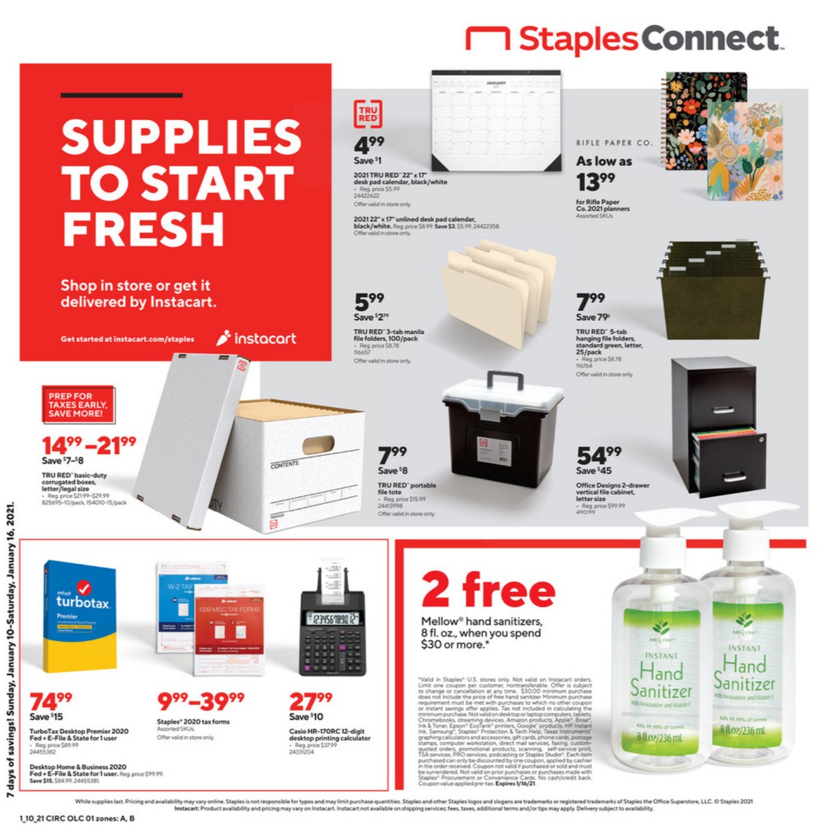 Staples Staples weekly ad from January 10