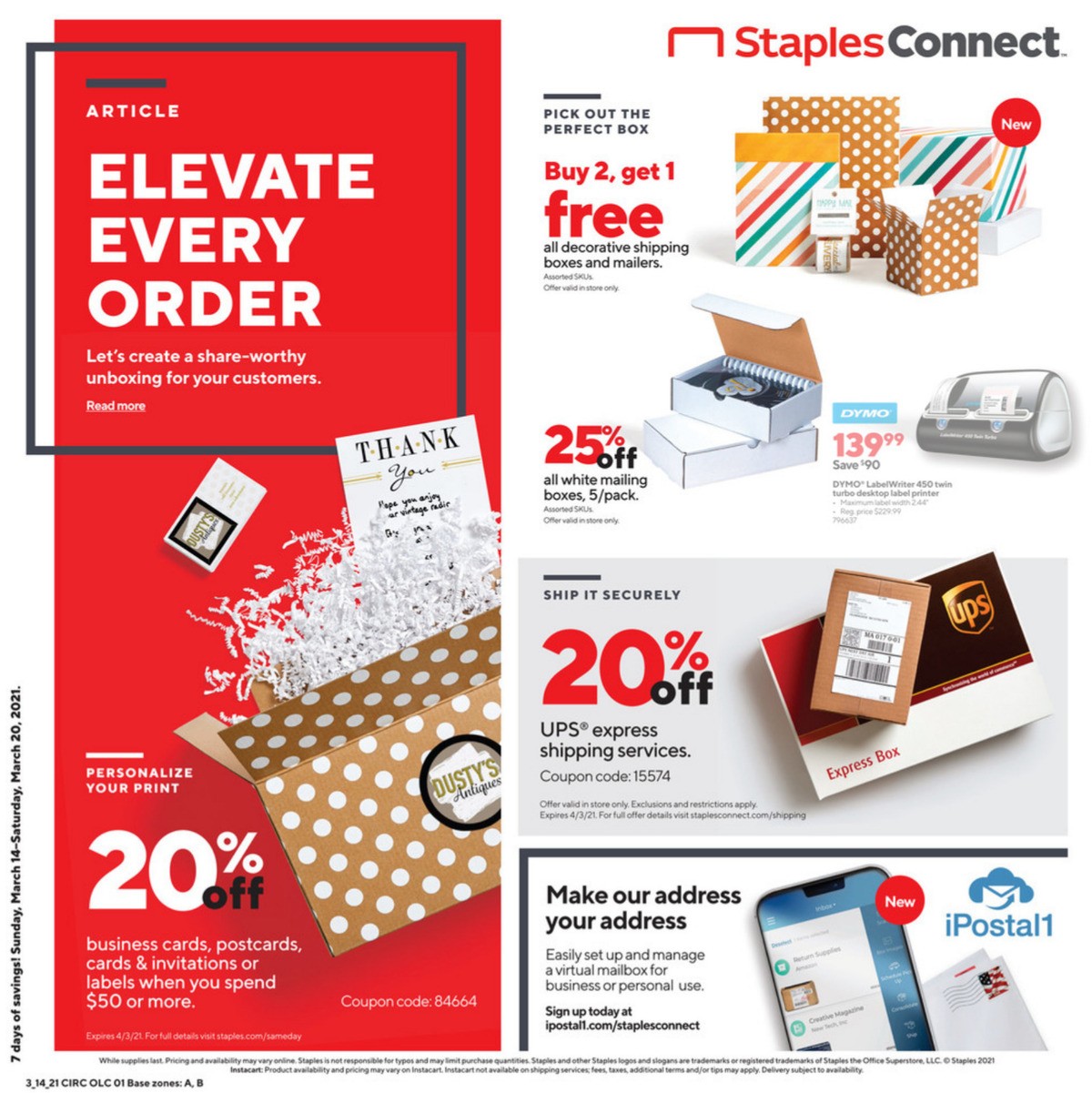Staples Staples weekly ad from March 14