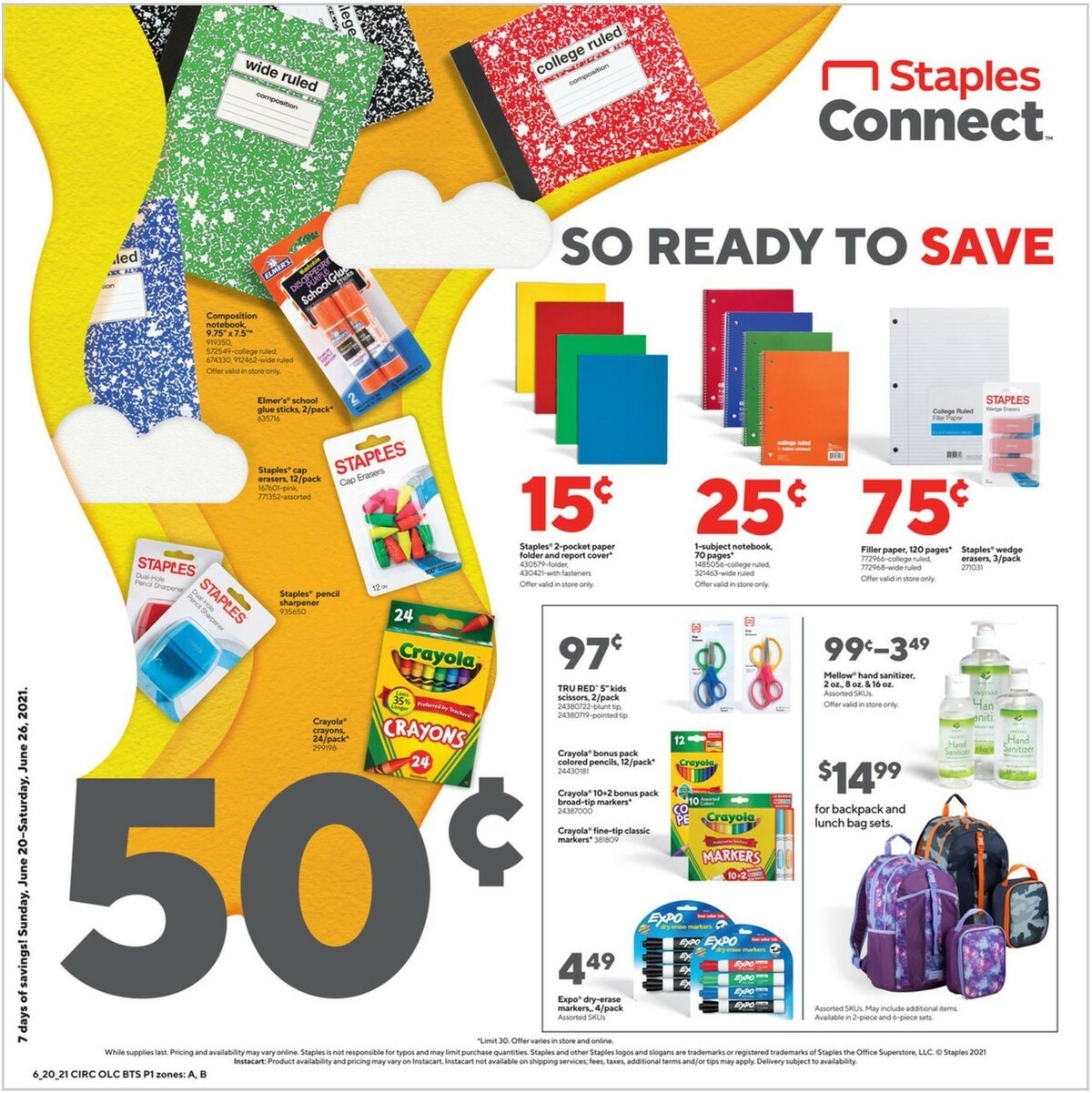 Staples Staples weekly ad from June 20