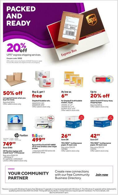 Staples Staples weekly ad