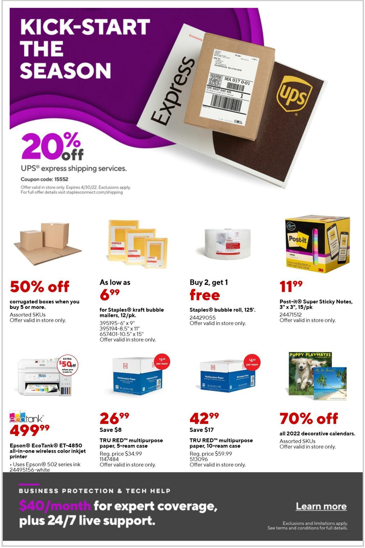 Staples Staples weekly ad from March 20