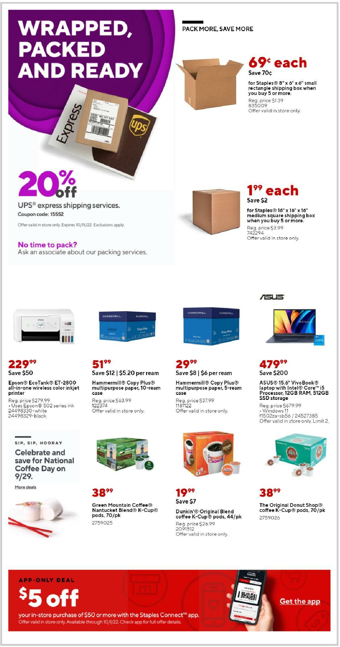 Staples Staples weekly ad from September 18