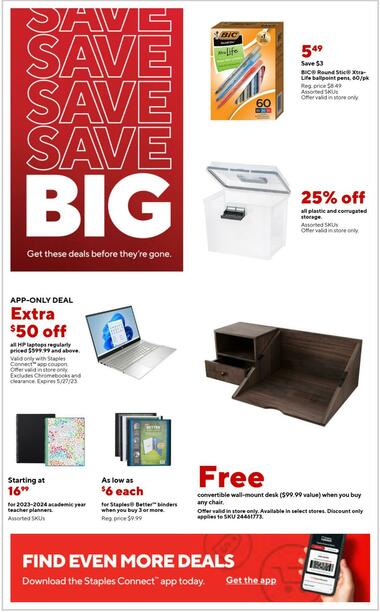 Staples Staples weekly ad