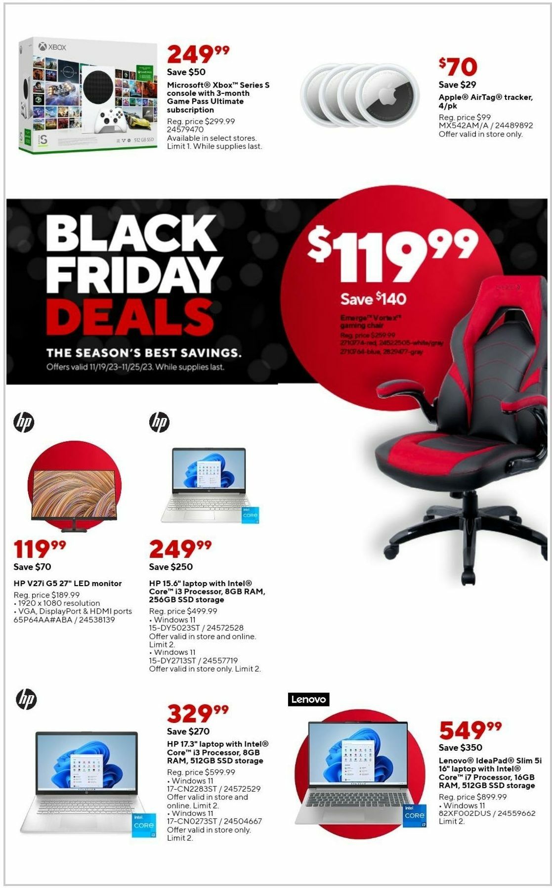 Staples Staples weekly ad from November 19