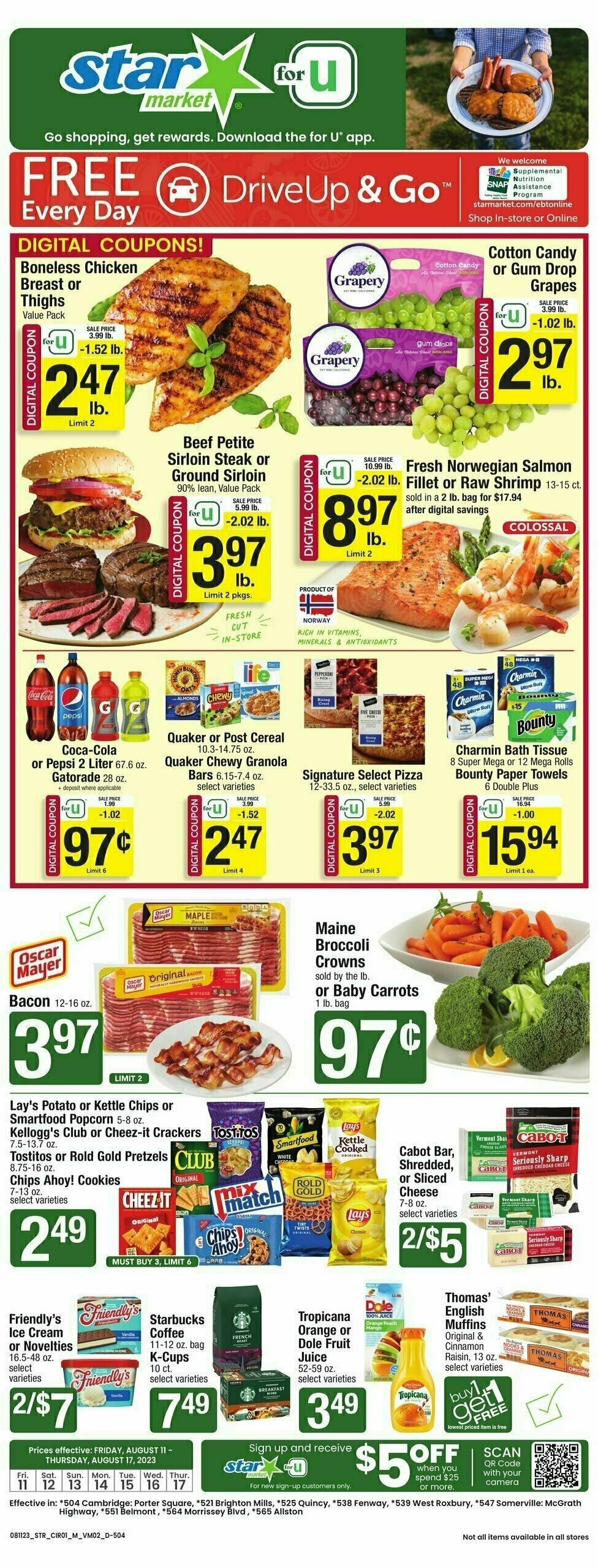 Star Market Flyer from August 11