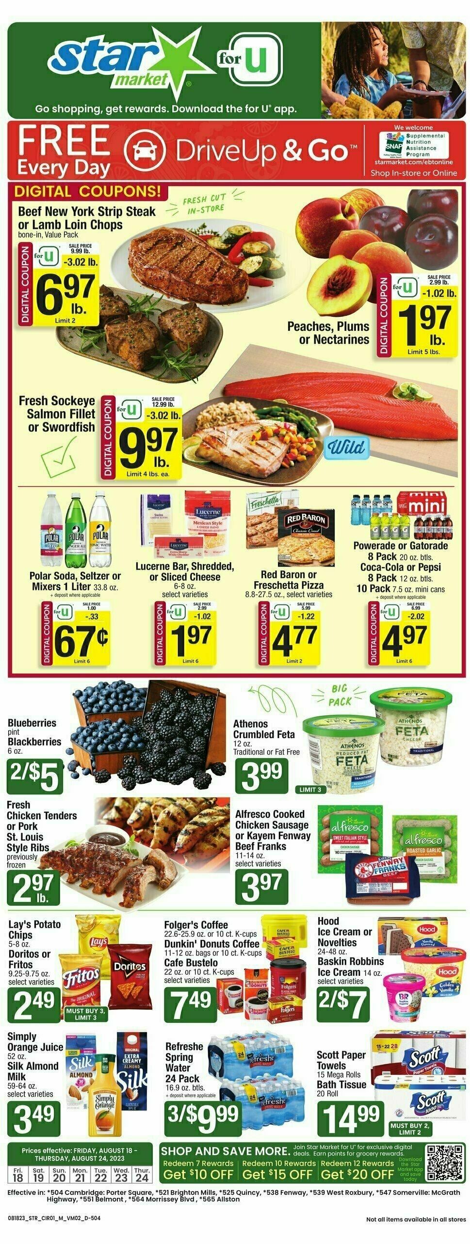 Star Market Flyer from August 18