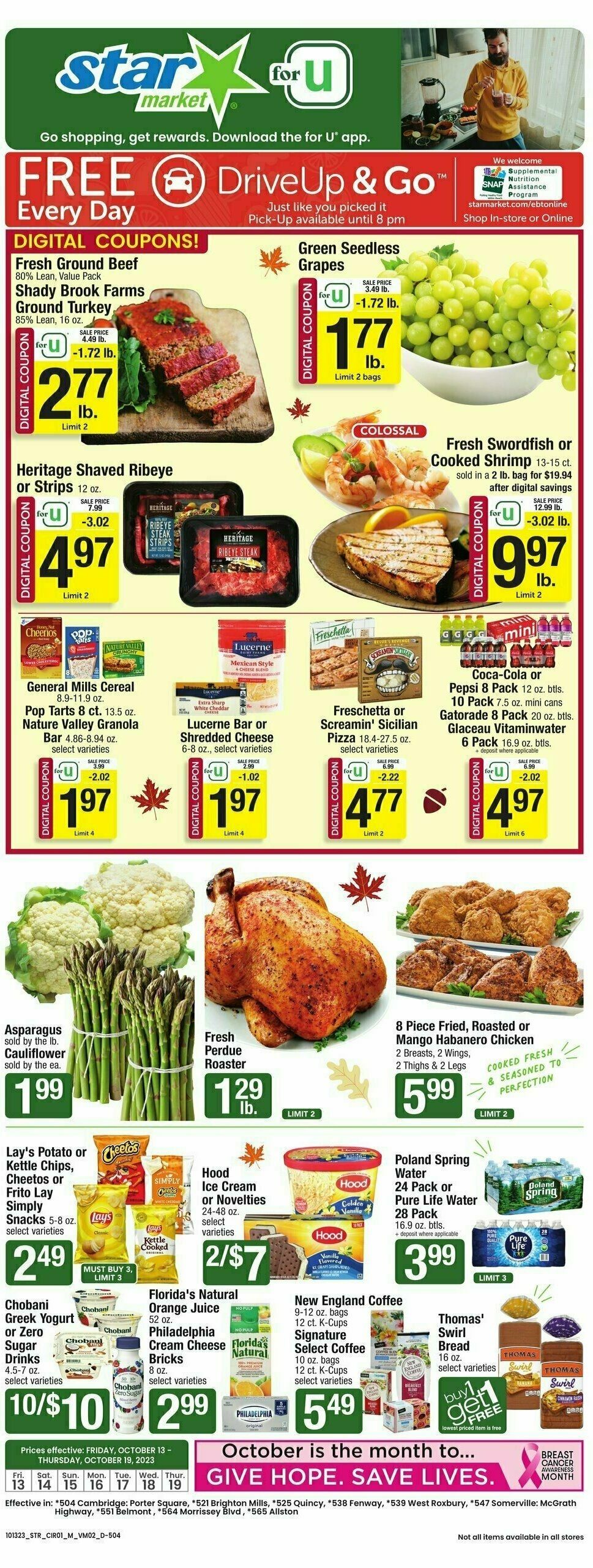 Star Market Flyer from October 13