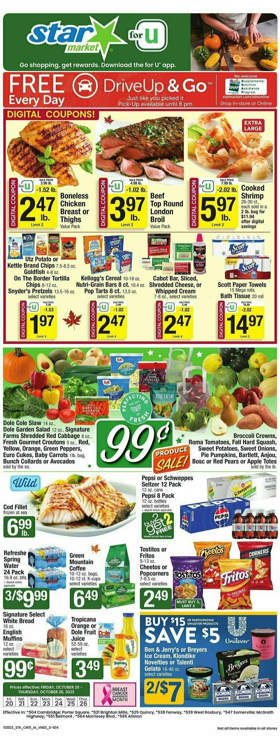 Star Market Flyer from October 20