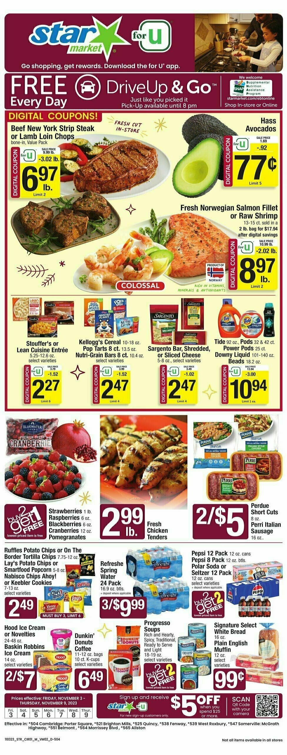 Star Market Flyer from November 3