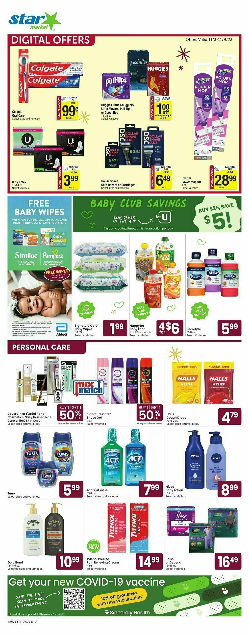 Star Market Additional Savings Flyer from November 3