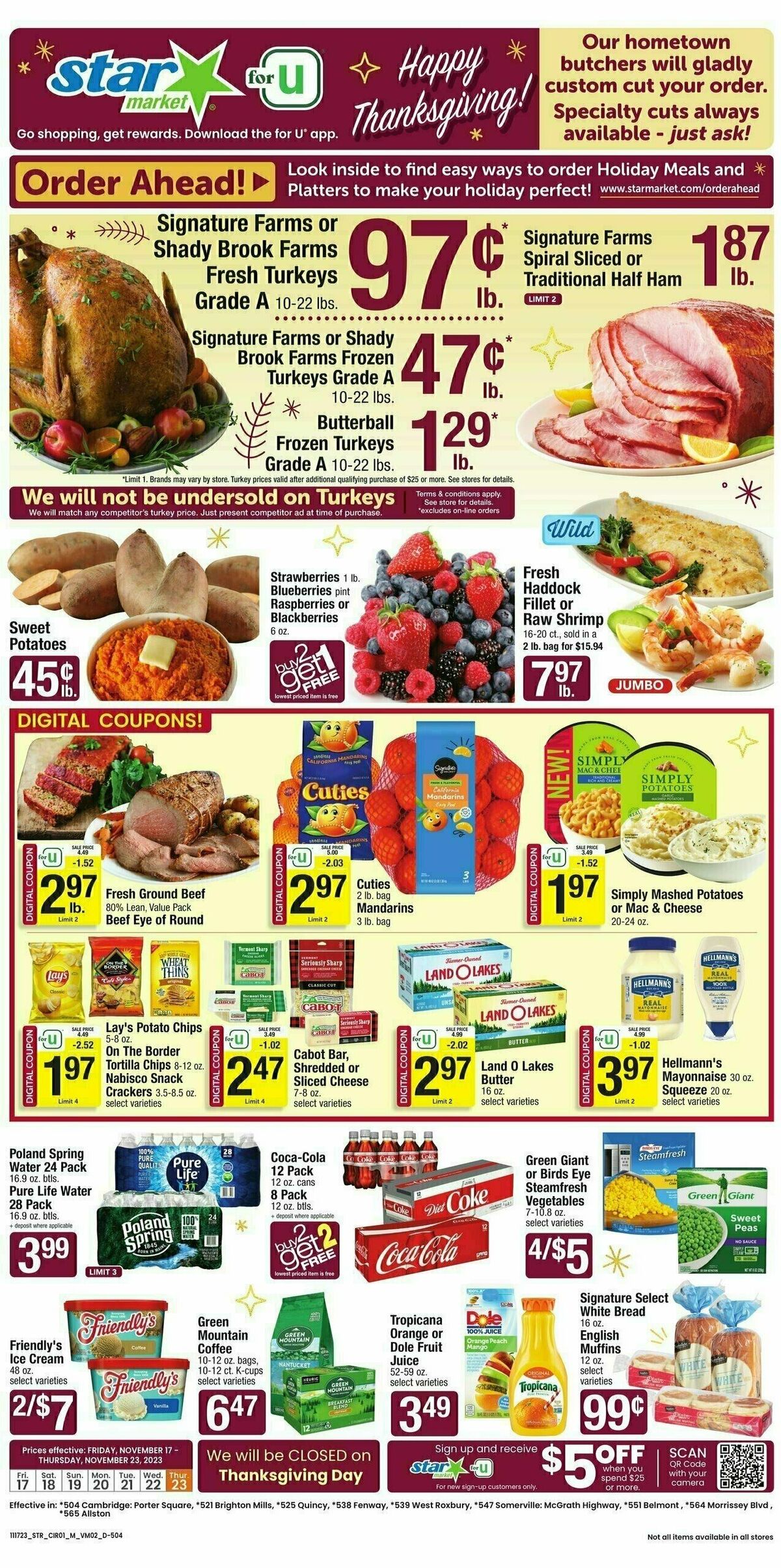 Star Market Flyer from November 17