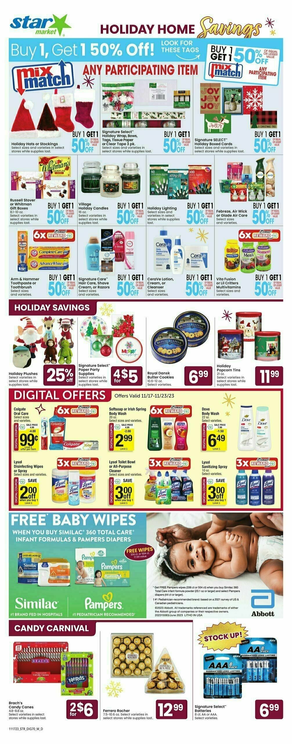 Star Market Additional Savings Flyer from November 17