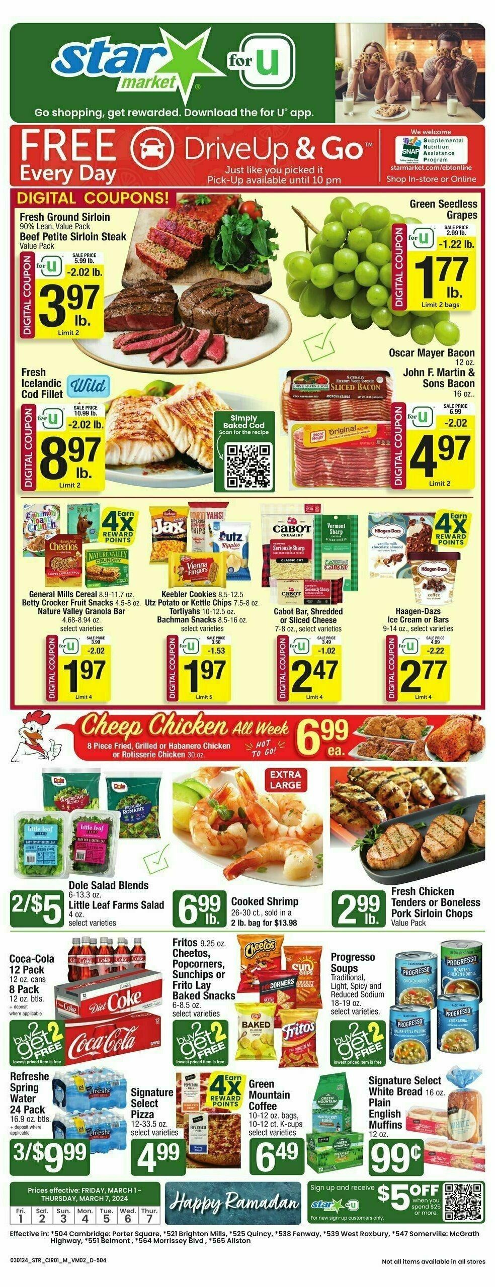 Star Market Flyer from March 1
