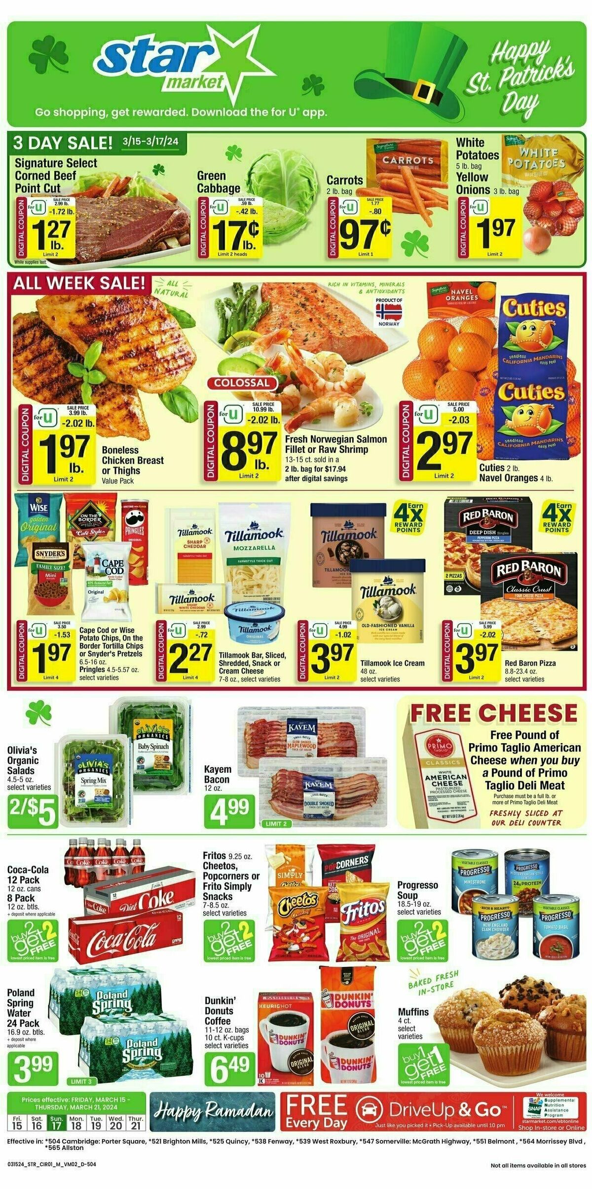 Star Market Flyer from March 15