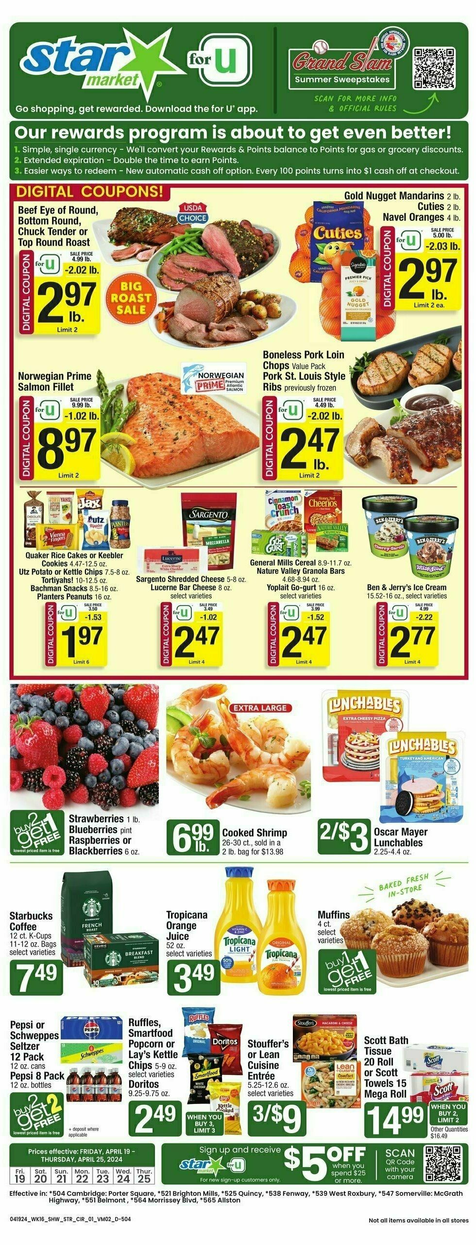 Star Market Flyer from April 19