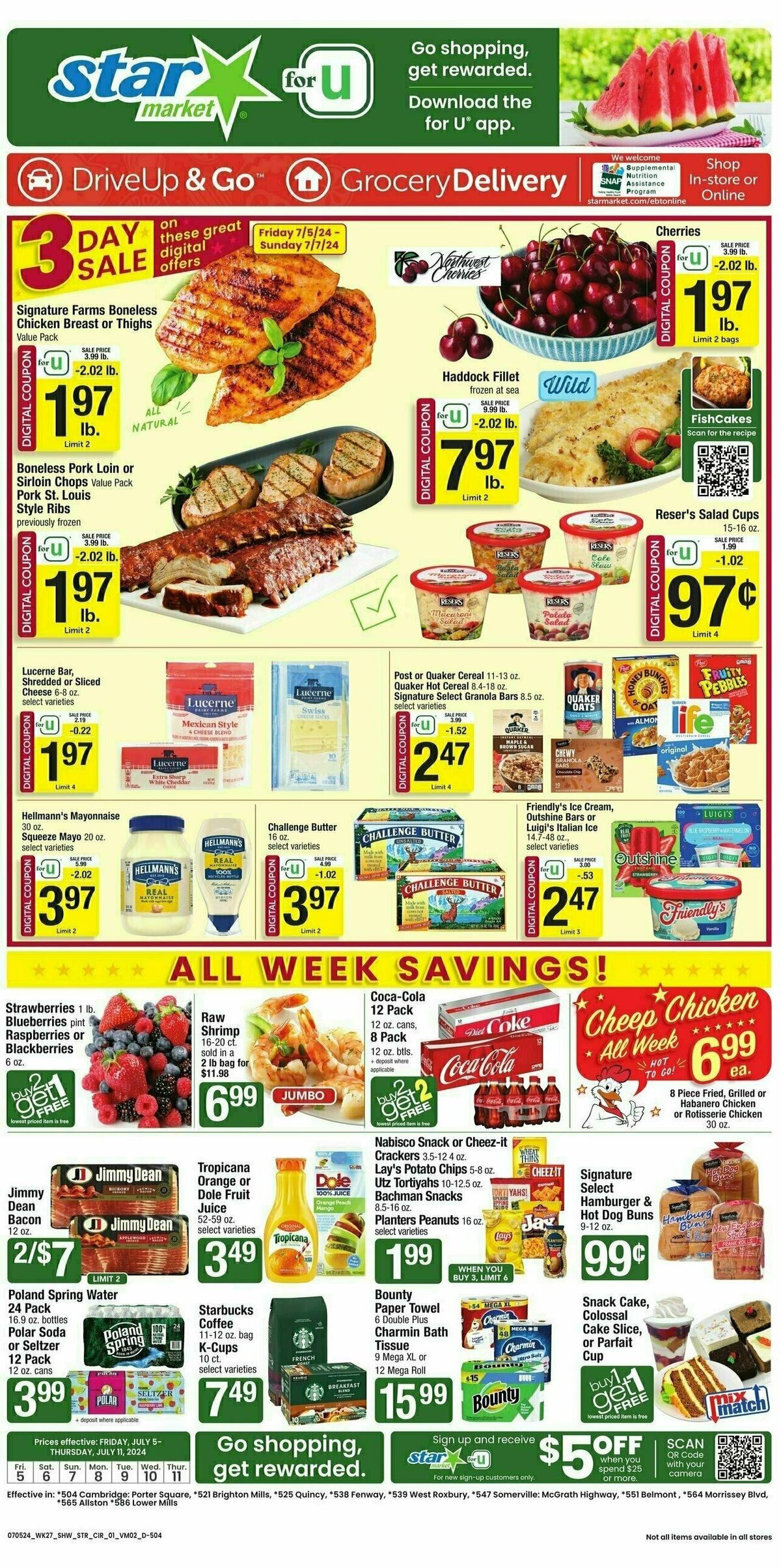 Star Market Flyer from July 5