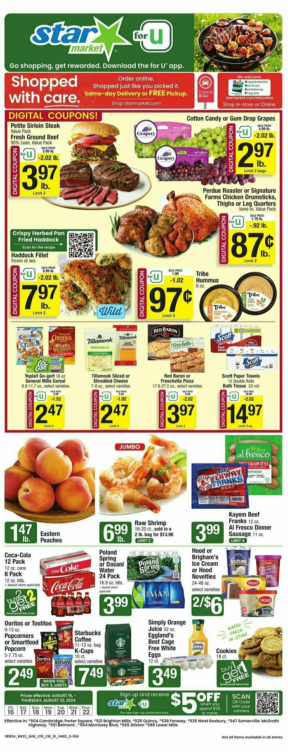 Star Market Flyer from August 16